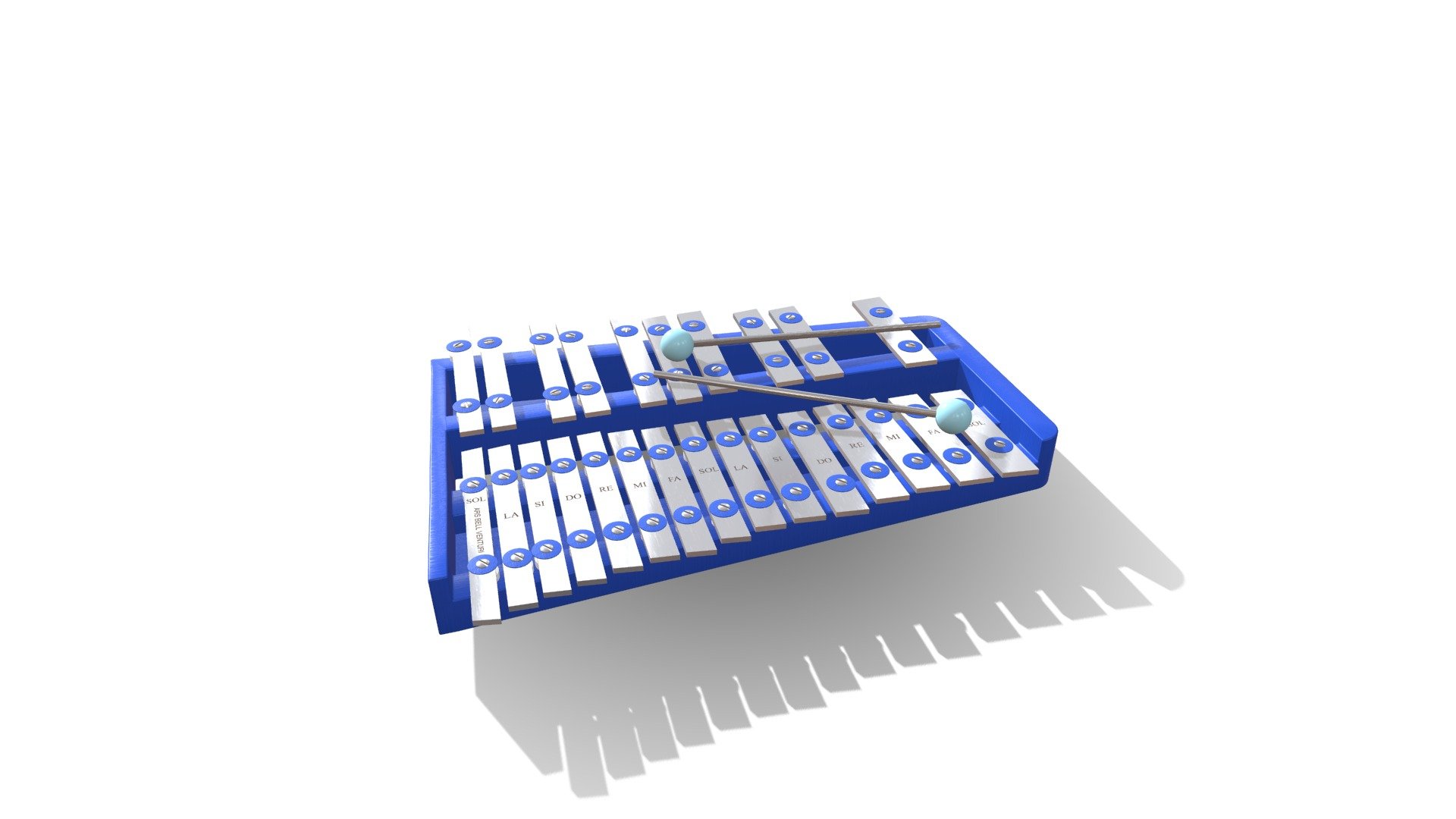 Xilofono Grande Azul ARS BELL VENTURI Xylophone - 3D model by Futuro ...