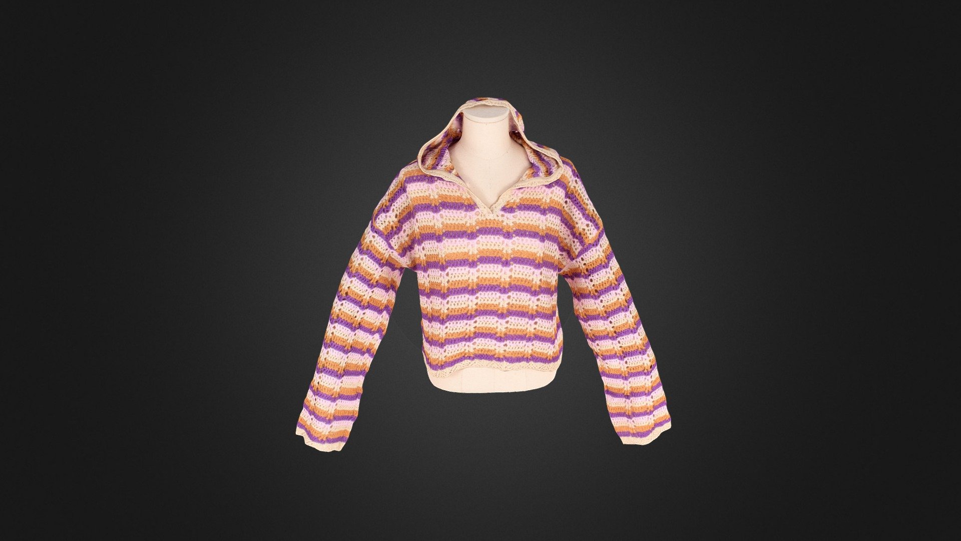 Hooded Knit Sweater - 3D model by Spark Studio (@photorobot) [084082c ...