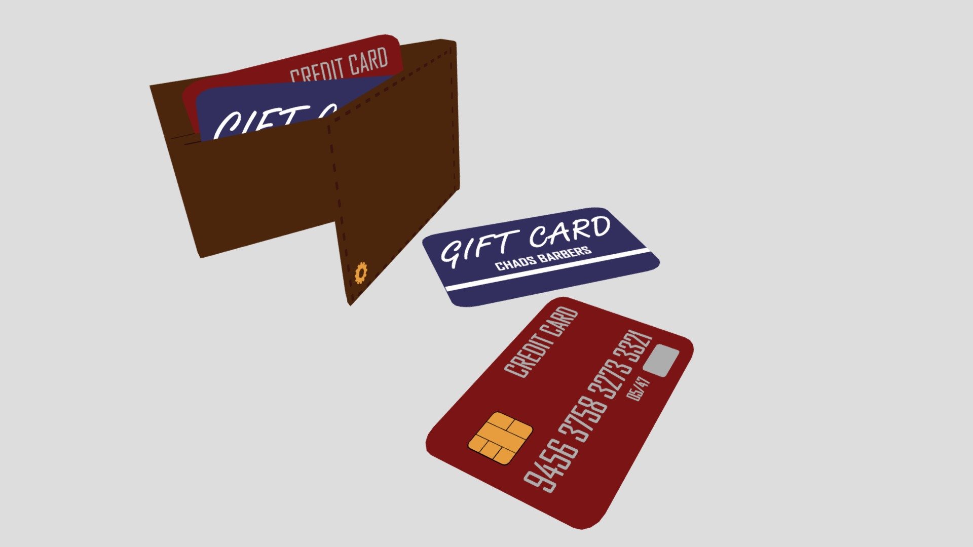 Wallet with cards - Buy Royalty Free 3D model by TheMightyHitcher ...