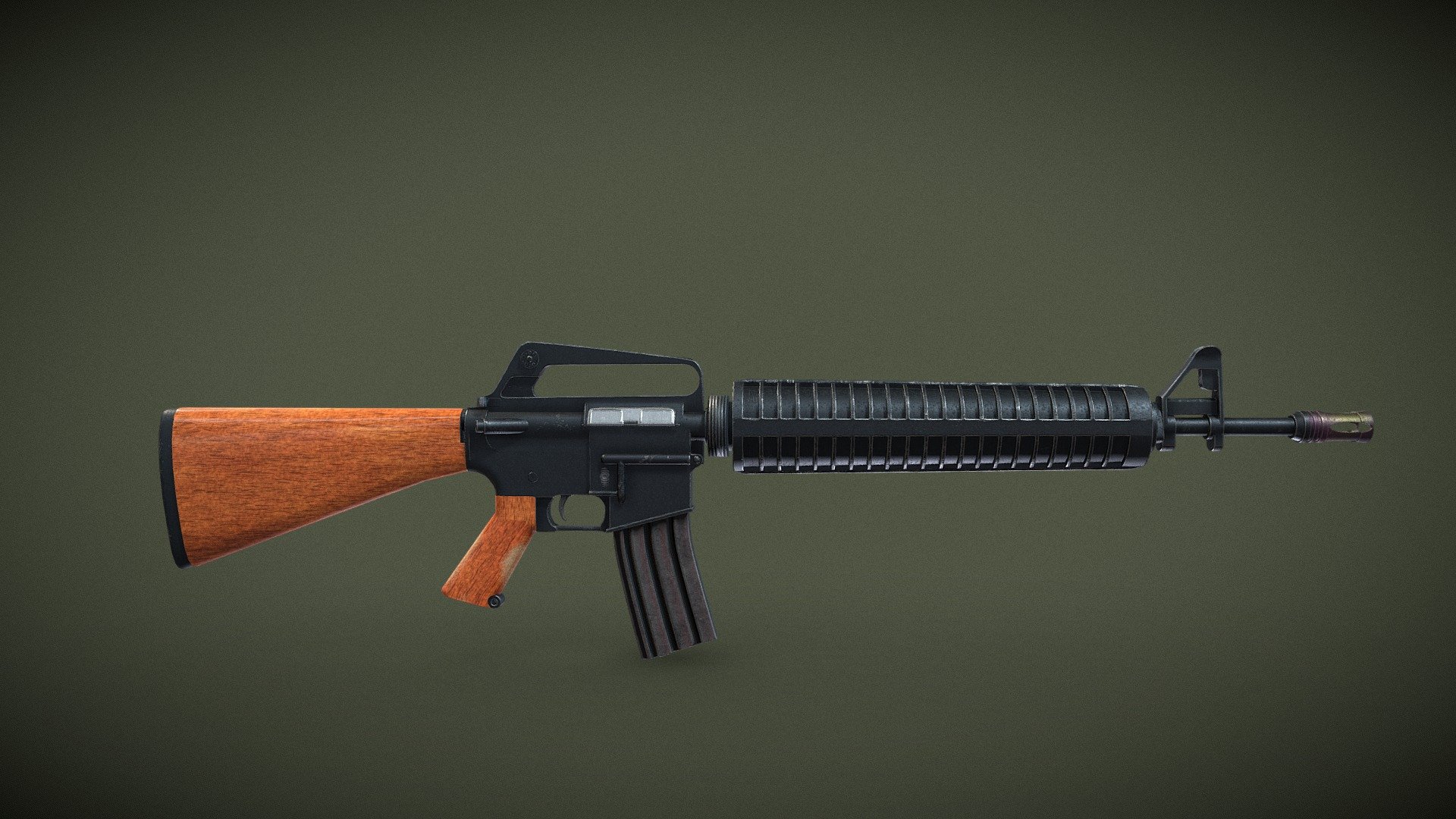 M16A1 Low Polly - 3D model by Szymon Kaźmierczak (@ap0ll1n) [084abc1 ...