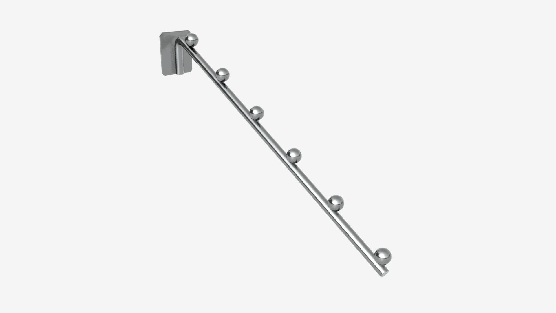 Store pegboard 6 ball waterfall faceout hook - Buy Royalty Free 3D ...