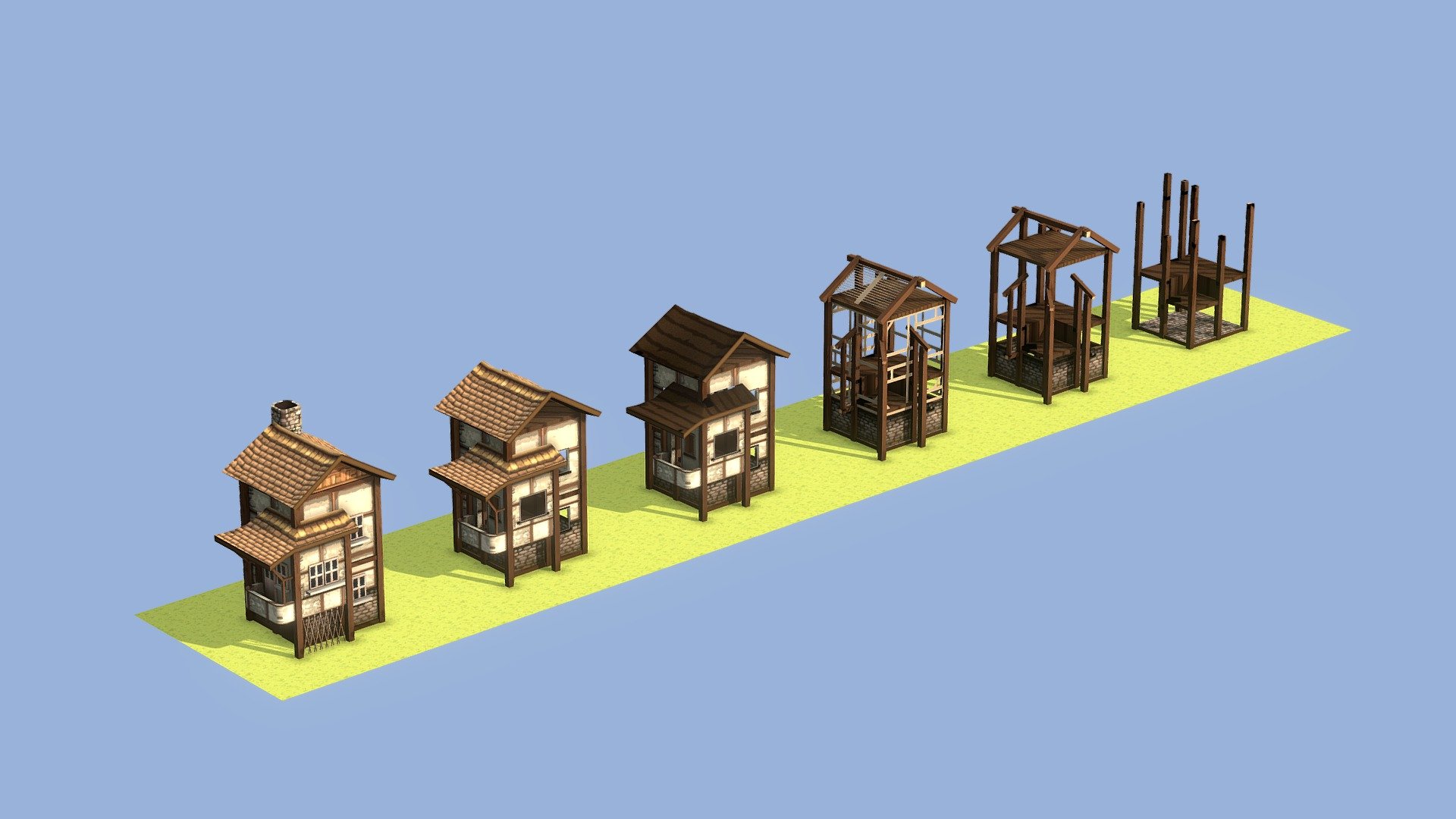 Tall House Construction - Buy Royalty Free 3D model by tamminen ...