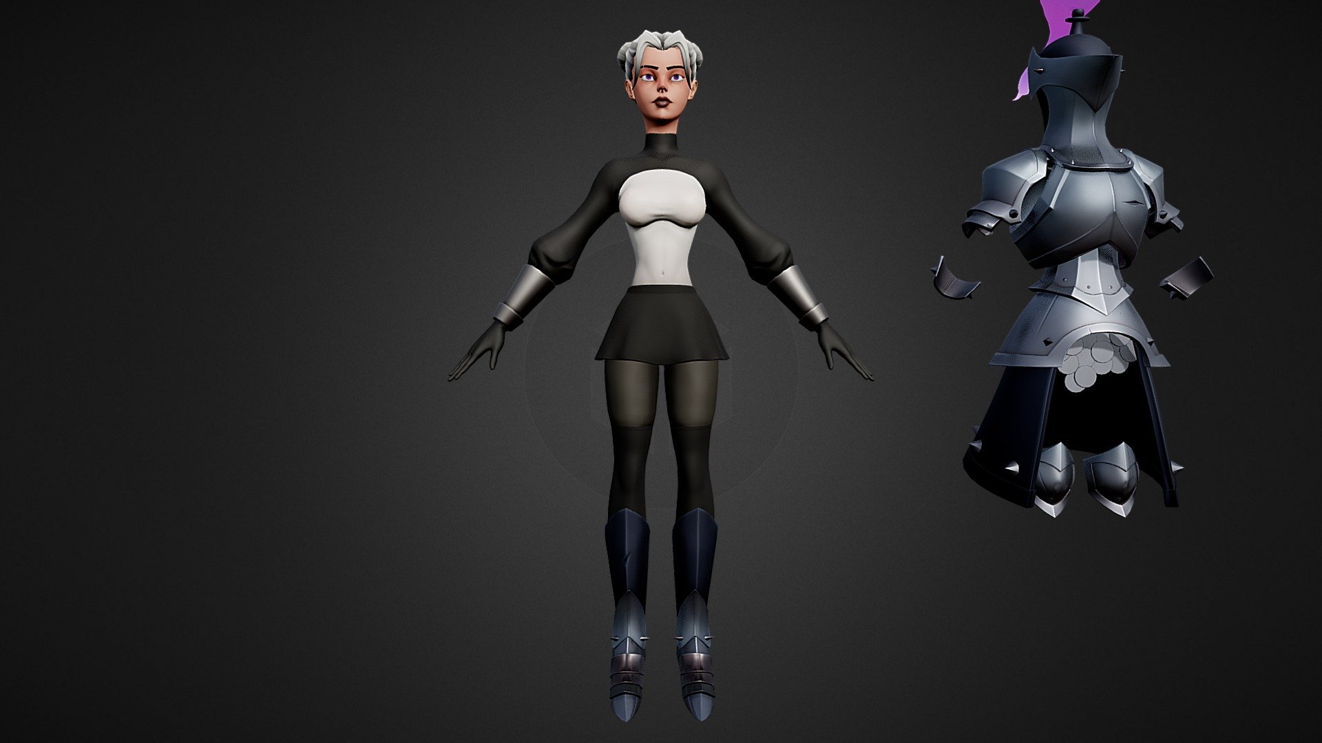 Girl knight - Download Free 3D model by Sool (@s0ol) [084e97b] - Sketchfab