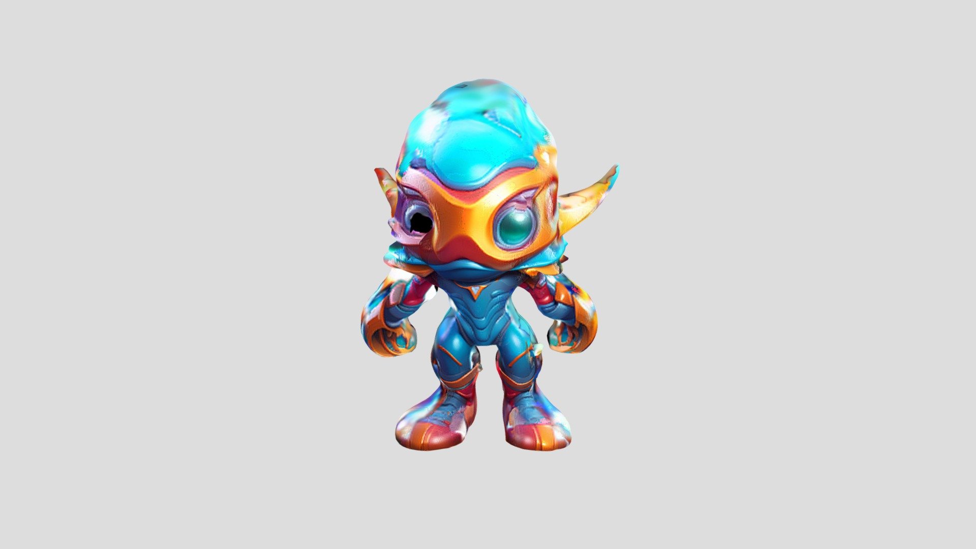 Colorful Superhero Character A small, colorfu - Download Free 3D model ...