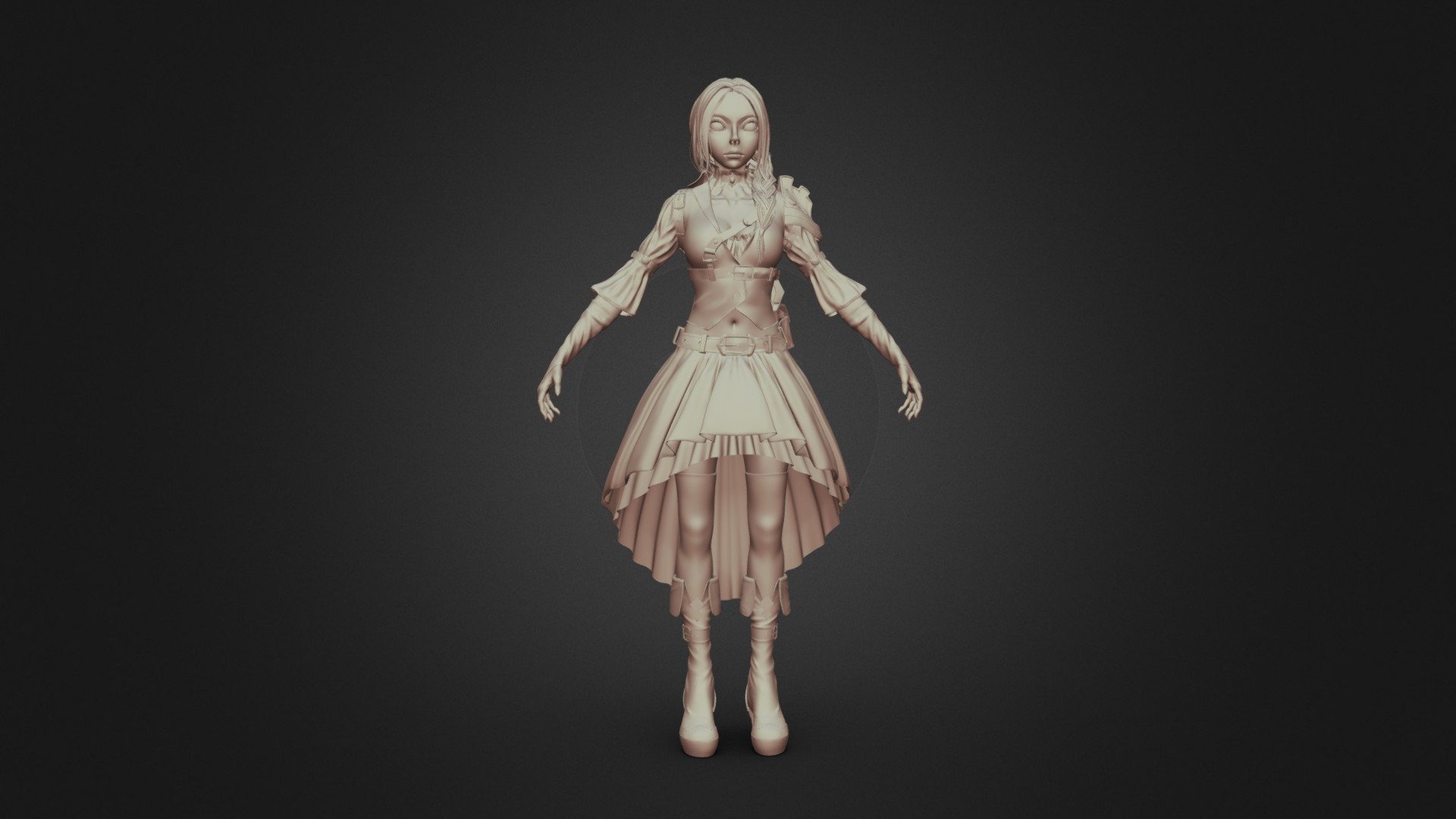 Steampunk Female Demo - 3D model by MatchaDSK [08517b3] - Sketchfab