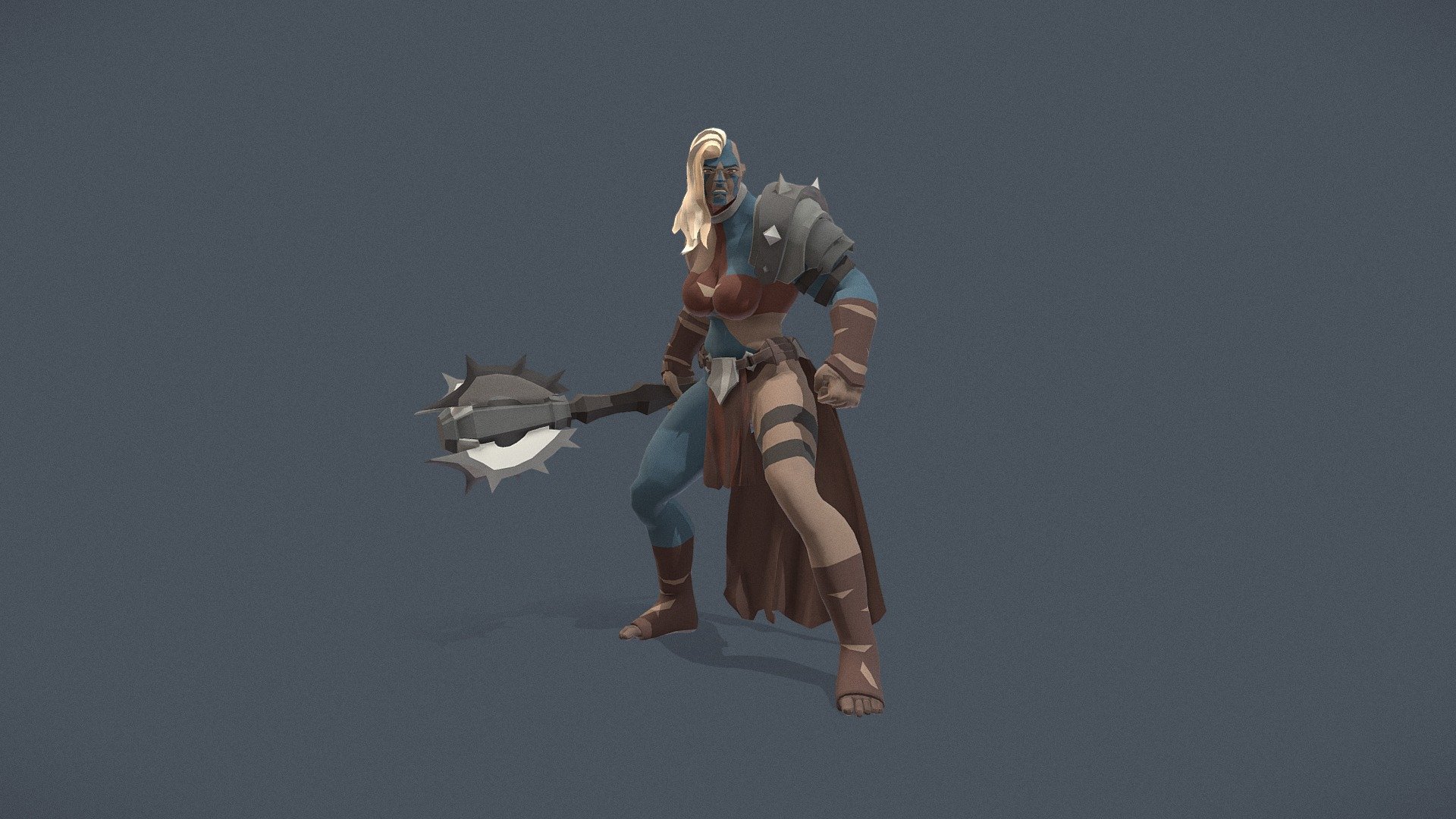[Polygon Art RPG] 002 Hammerstorm Huntress - 3D model by DexStudio ...
