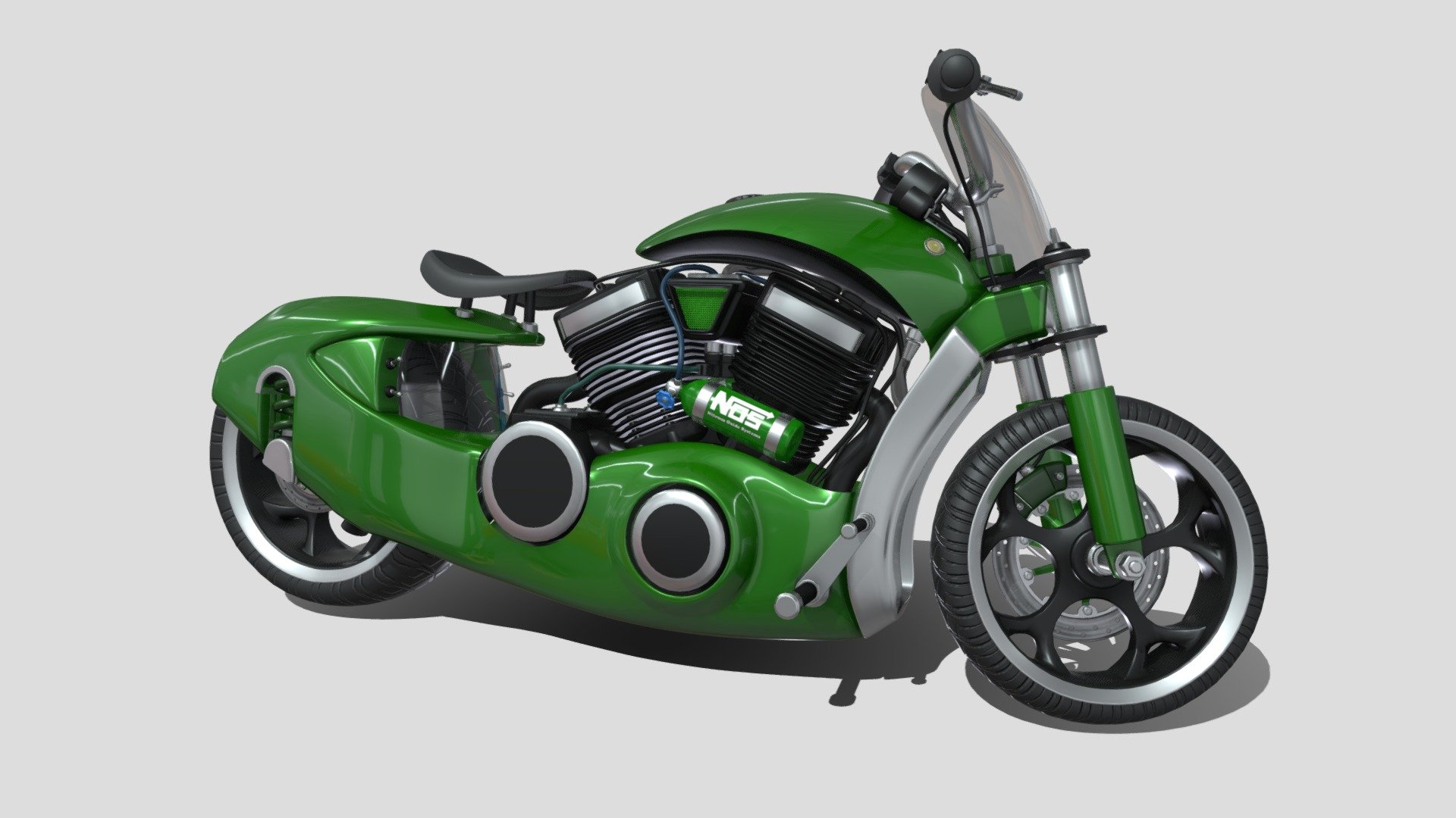 Green Motorbike Concept - Download Free 3D model by Sergey Pesotsky ...