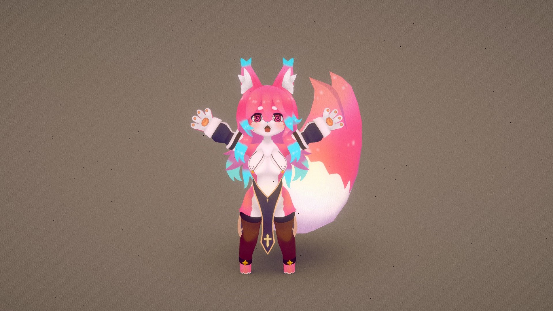 Virtuber_Rosetta : hug me - 3D model by CEPOB [085d9ee] - Sketchfab