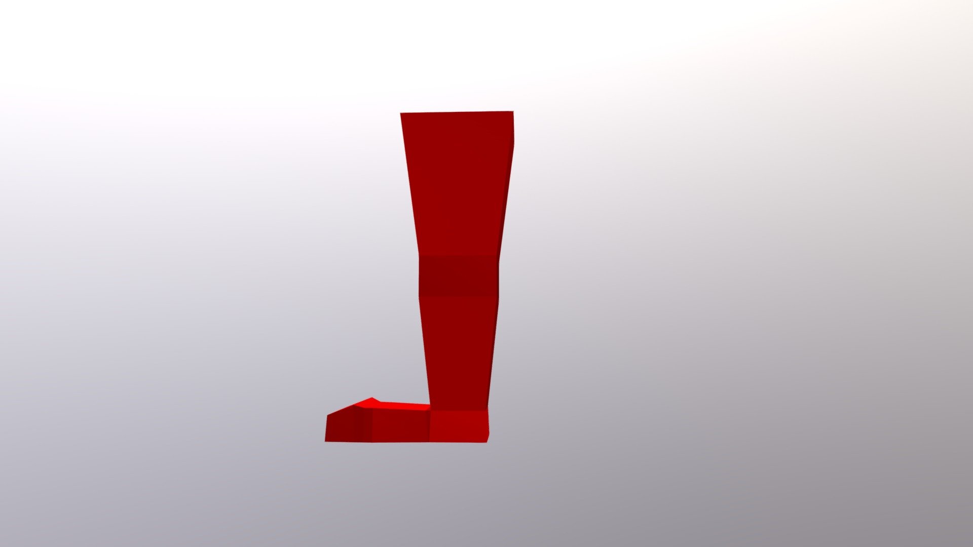 a low poly leg that is very red - 3D model by spoogs [085e09f] - Sketchfab