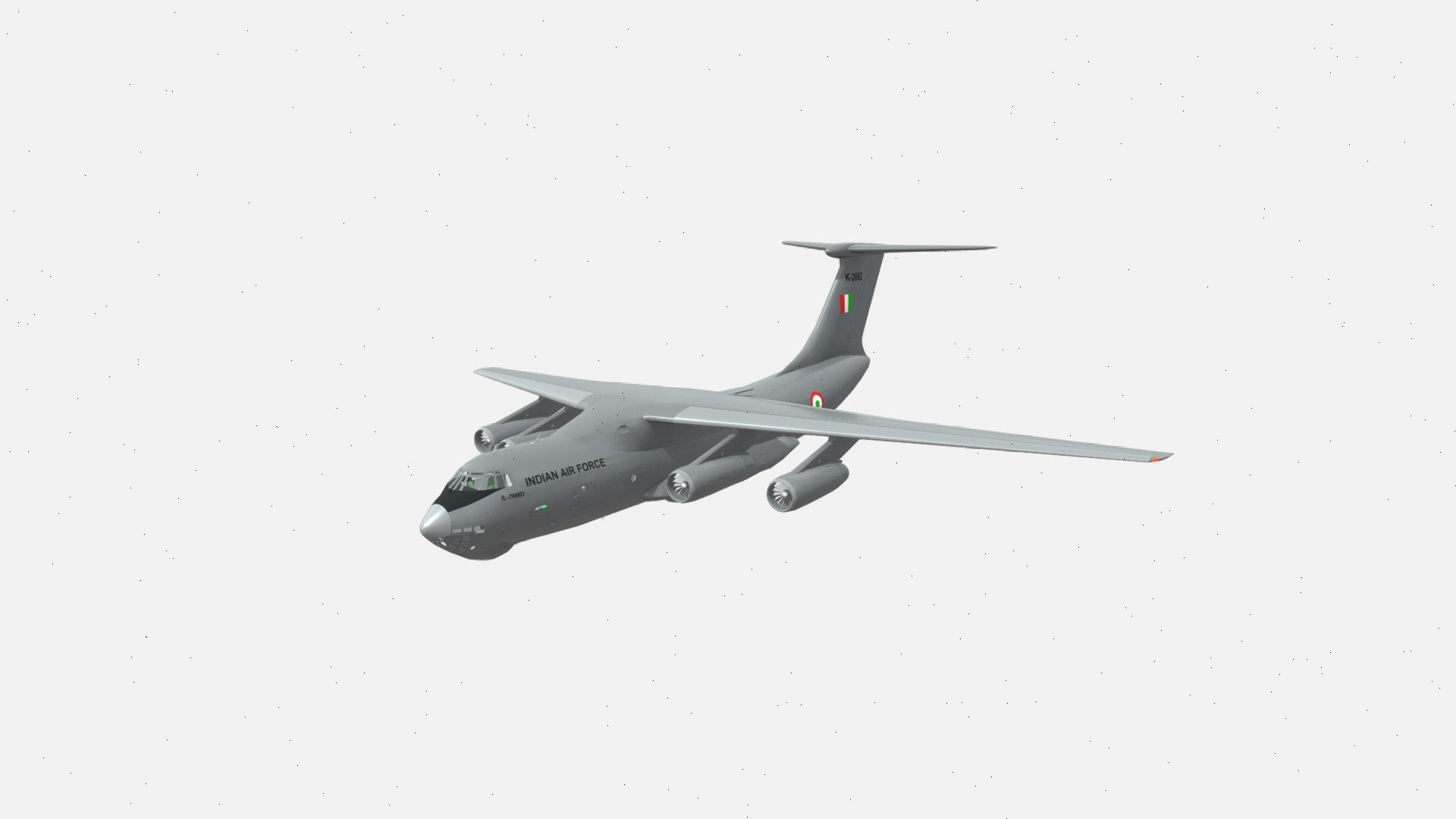 3d model military transport aircraft IL-76 - Buy Royalty Free 3D model ...