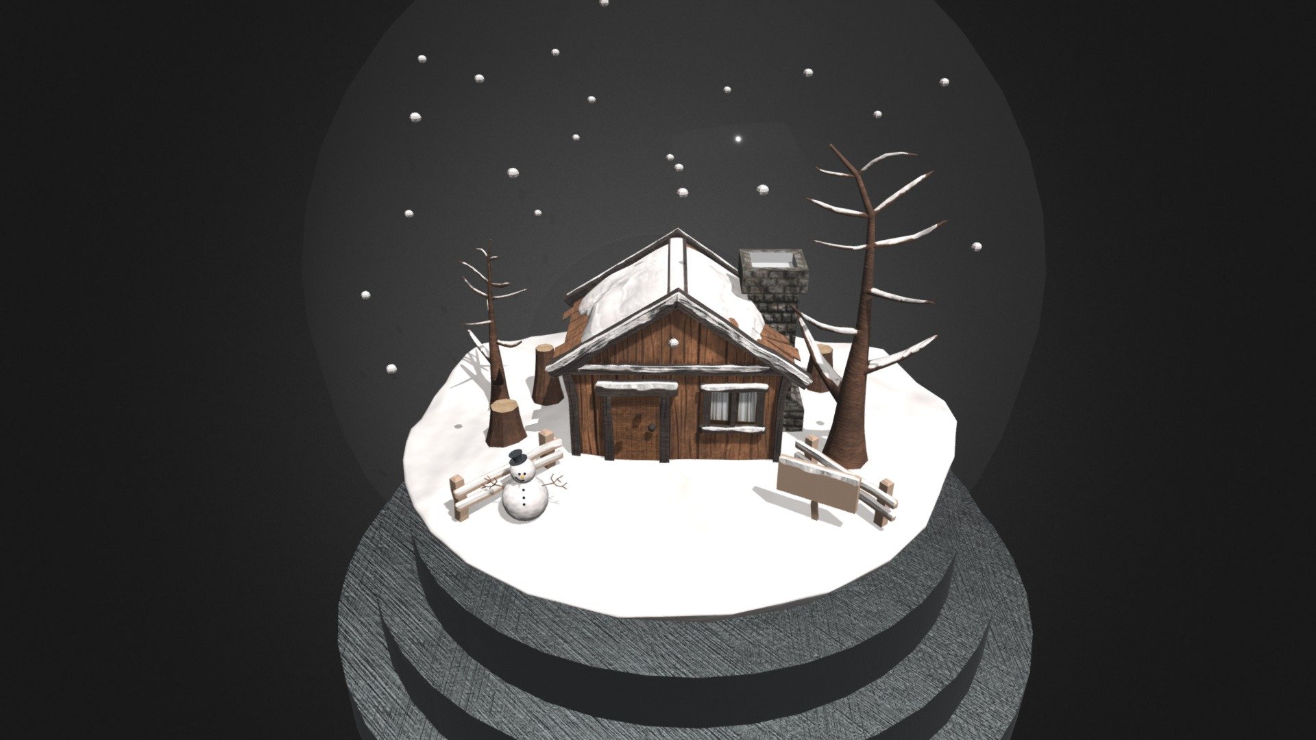 Crystal Snow Ball - 3D model by 3DSena [08635dc] - Sketchfab