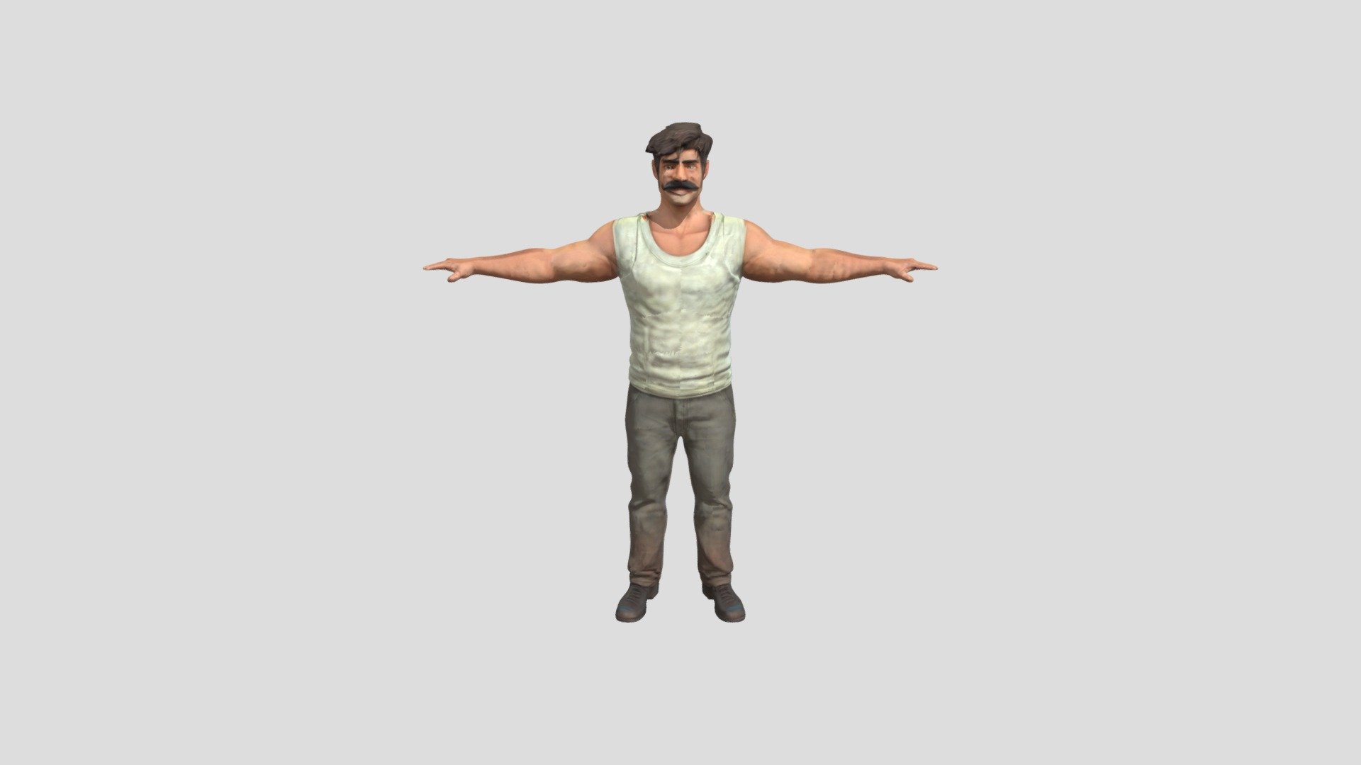 Smiling Mustache Mechanic - Download Free 3D model by mofidiamirmasoud ...
