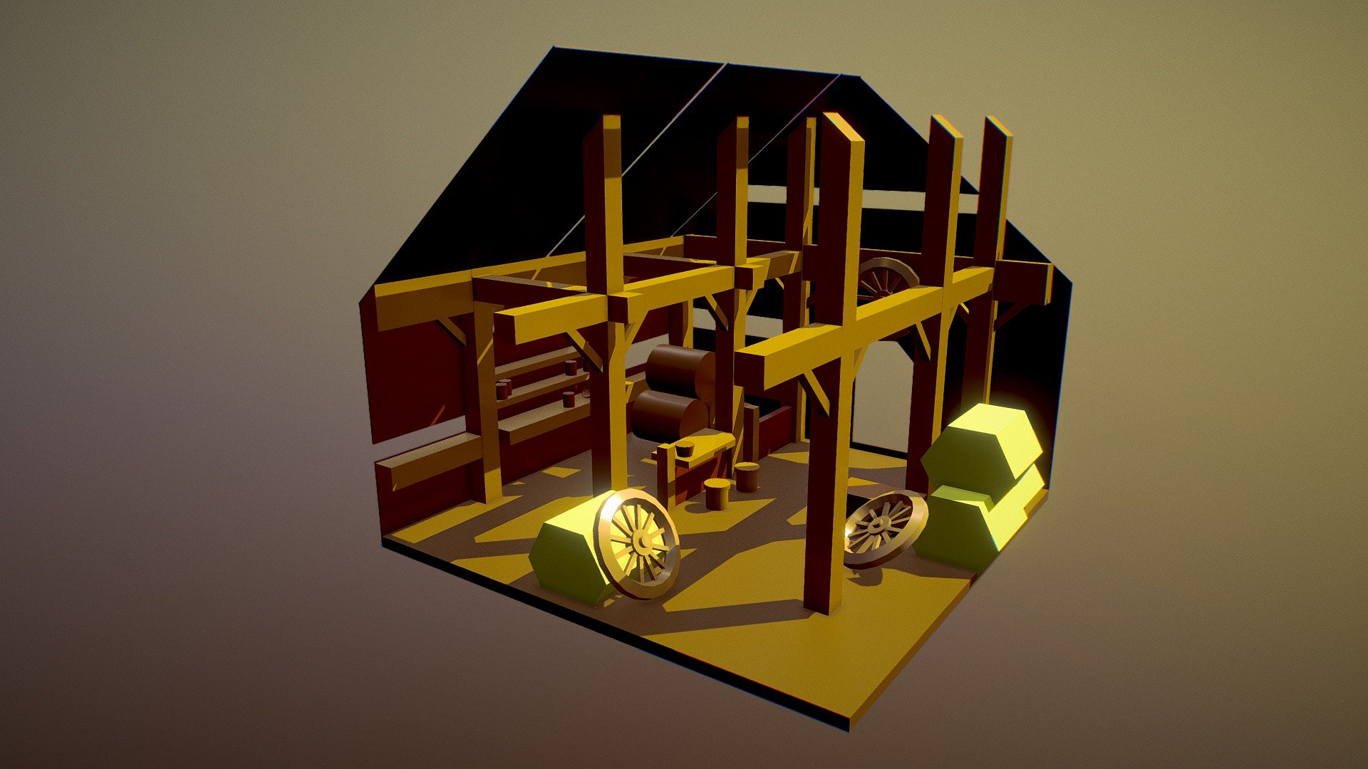 3D Barn - 3D model by Lauren_Hartburn15 [086d5ad] - Sketchfab