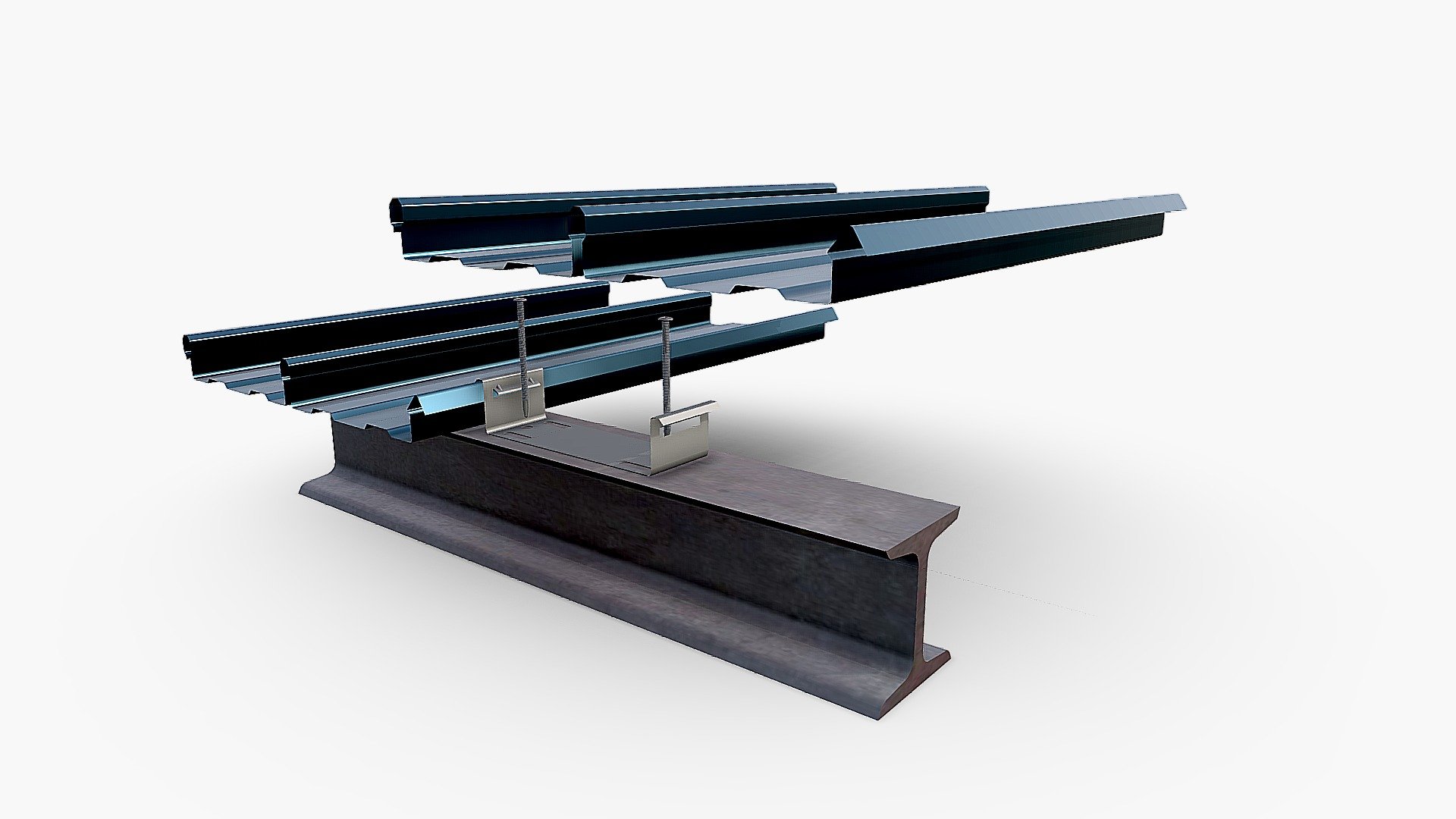 Concealed Fixing Installation - Thick Steel - 3D model by Engineering ...