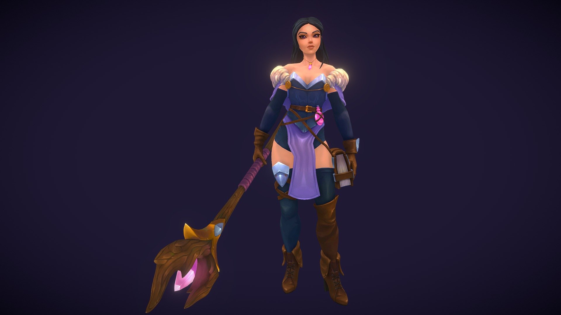 Stylized Human Sorceress - 3D model by N-hance Studio (@Malice6731 ...