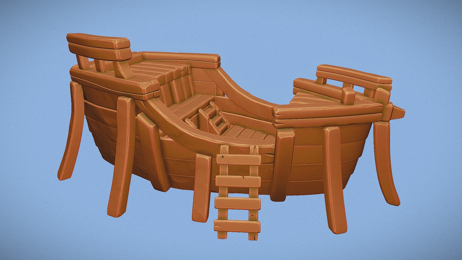 Ship Stylized HighPoly - 3D model by jabba.gamess [087b48e] - Sketchfab