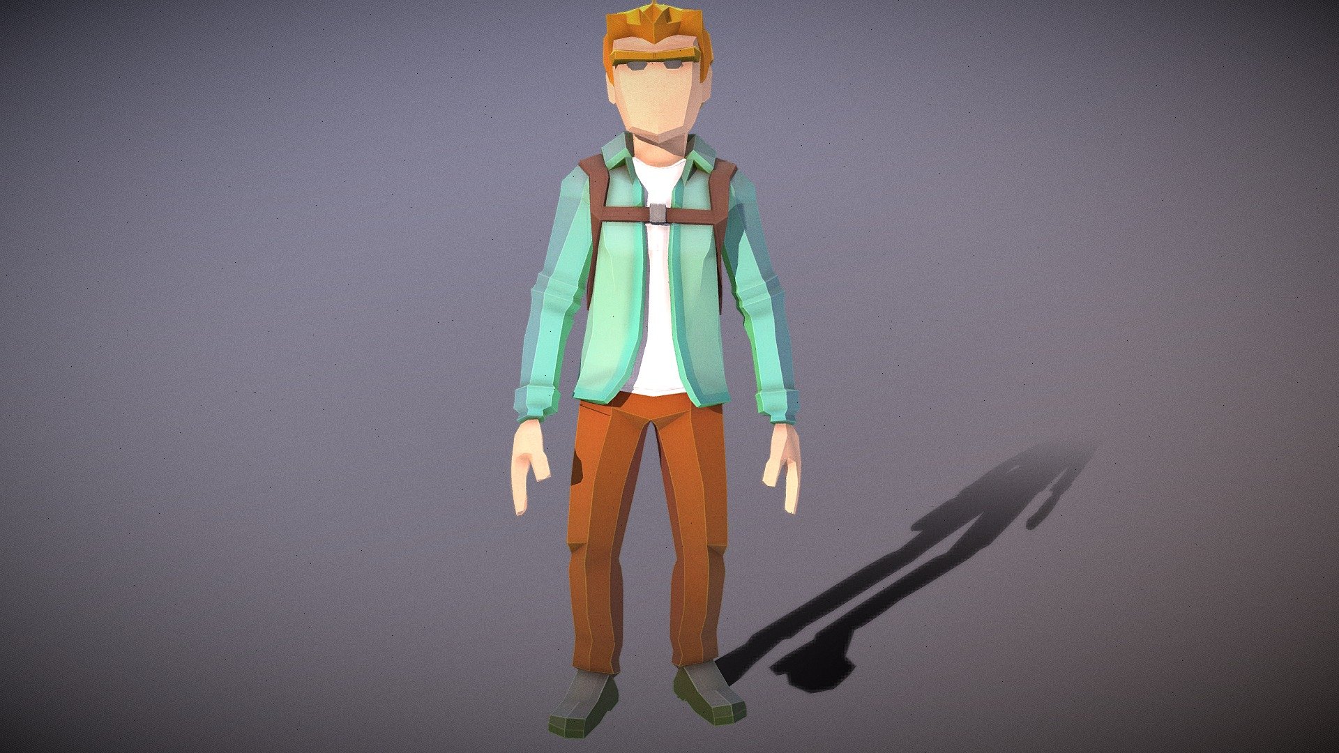 Low poly man traveler(rigged,low poly) - Buy Royalty Free 3D model by ...