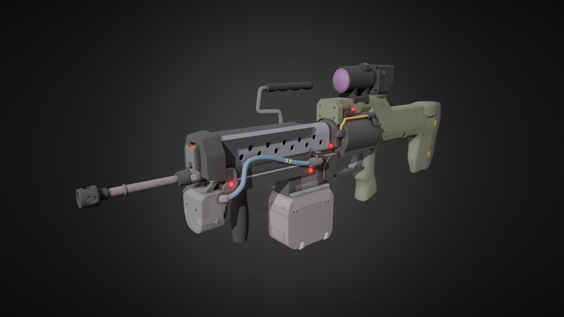 Machine gun draft - Download Free 3D model by GridyGrid [08808f8 ...