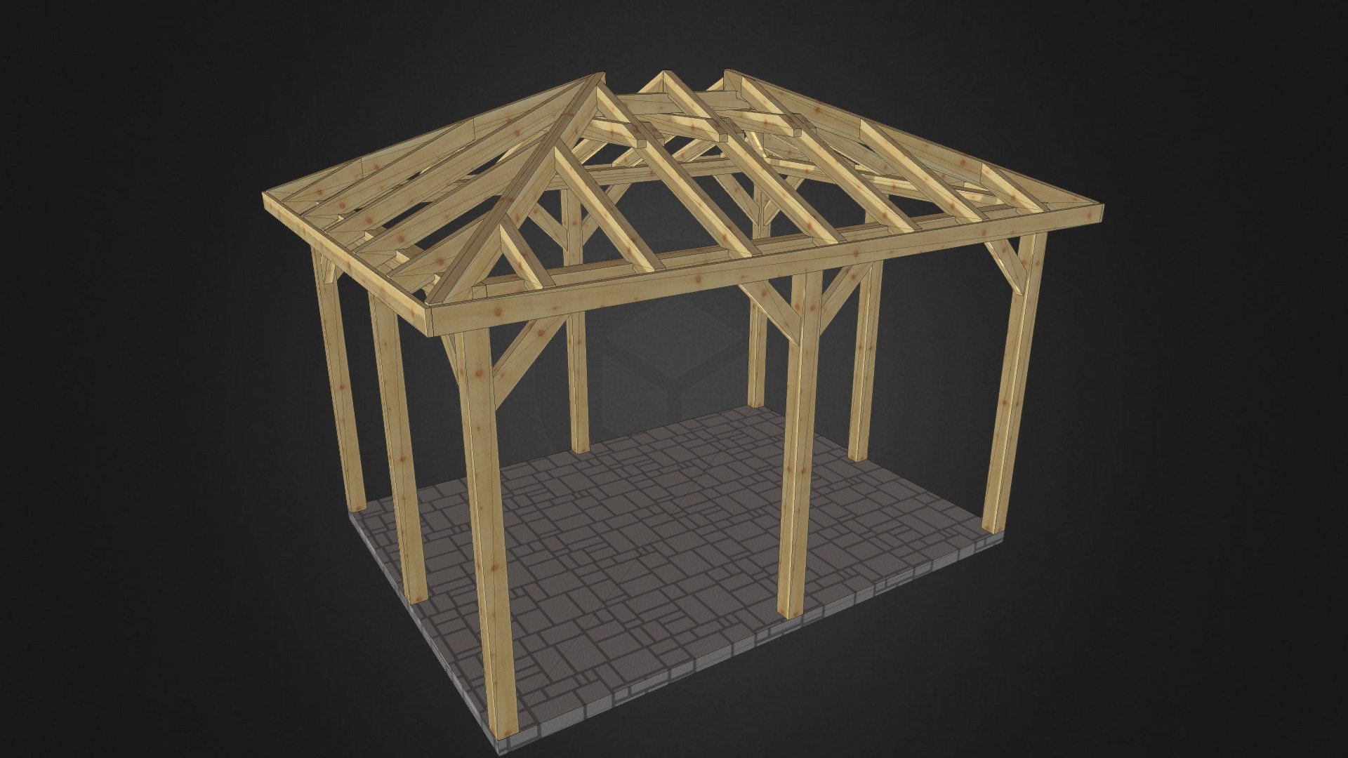 Altana 4m x 3m - Download Free 3D model by Rafał Link (@rafallink ...