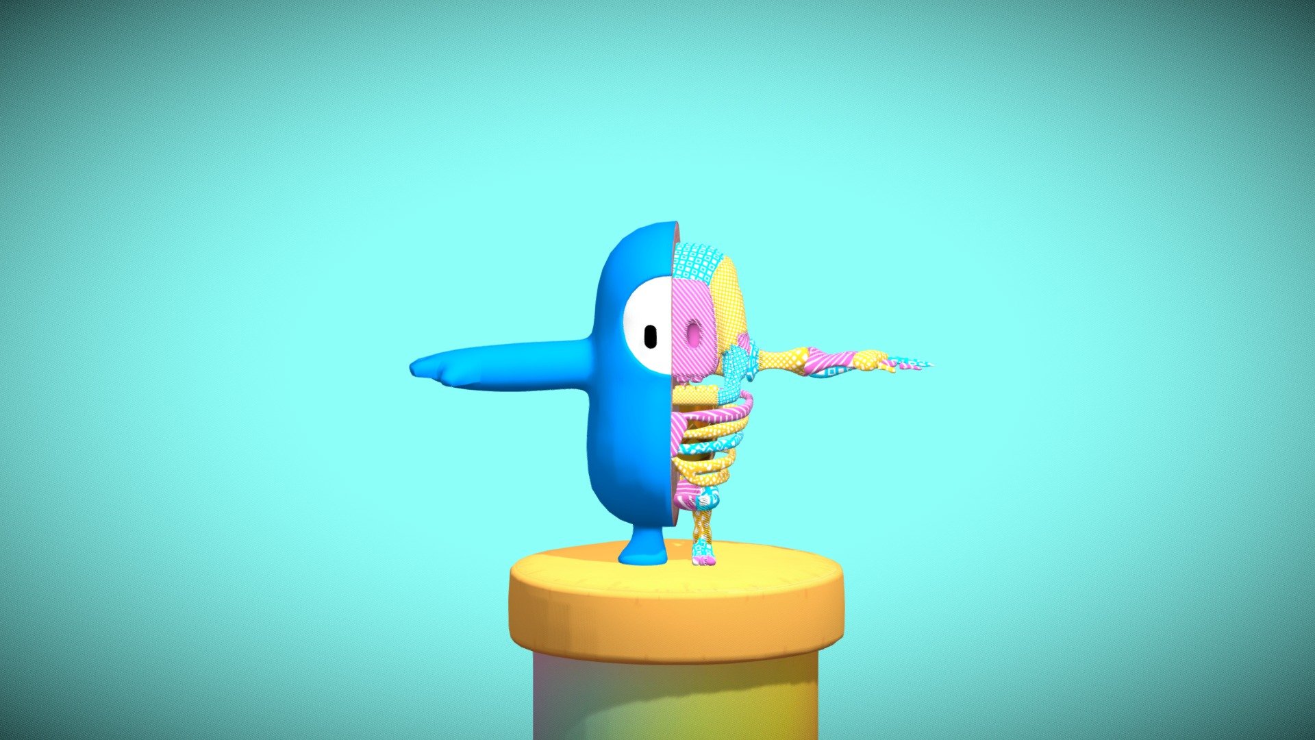 Half Guy (with original model) - 3D model by Carmona (@mzombe10 ...