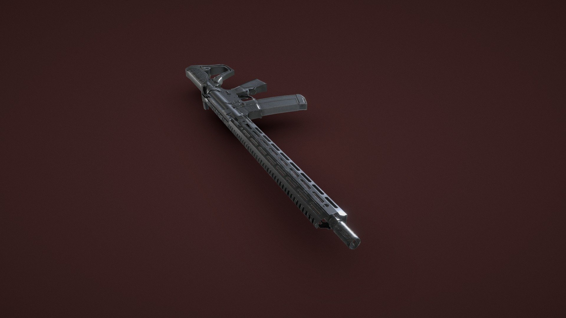 low poly AR-15 rifle - Download Free 3D model by MrNull (@MrNull69 ...