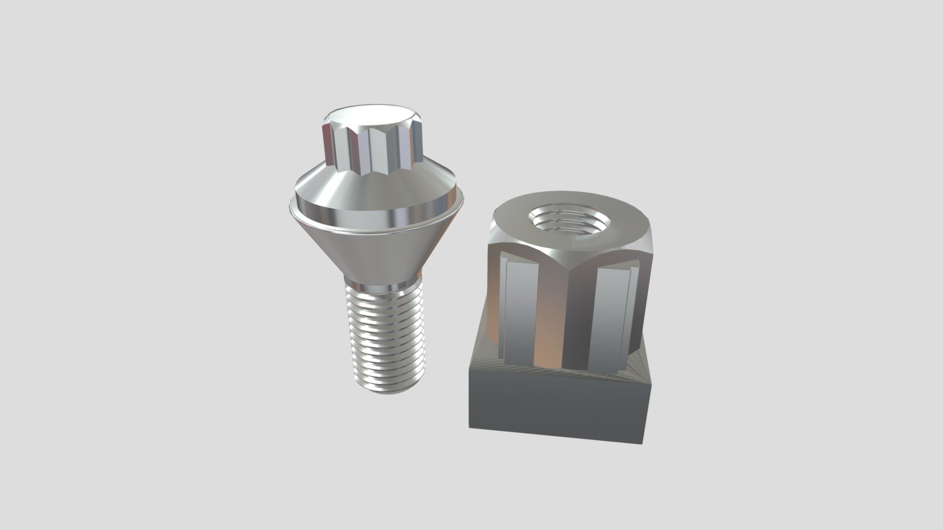 High Poly Screw And Bolt V2 - 3D model by Fotell [088421b] - Sketchfab