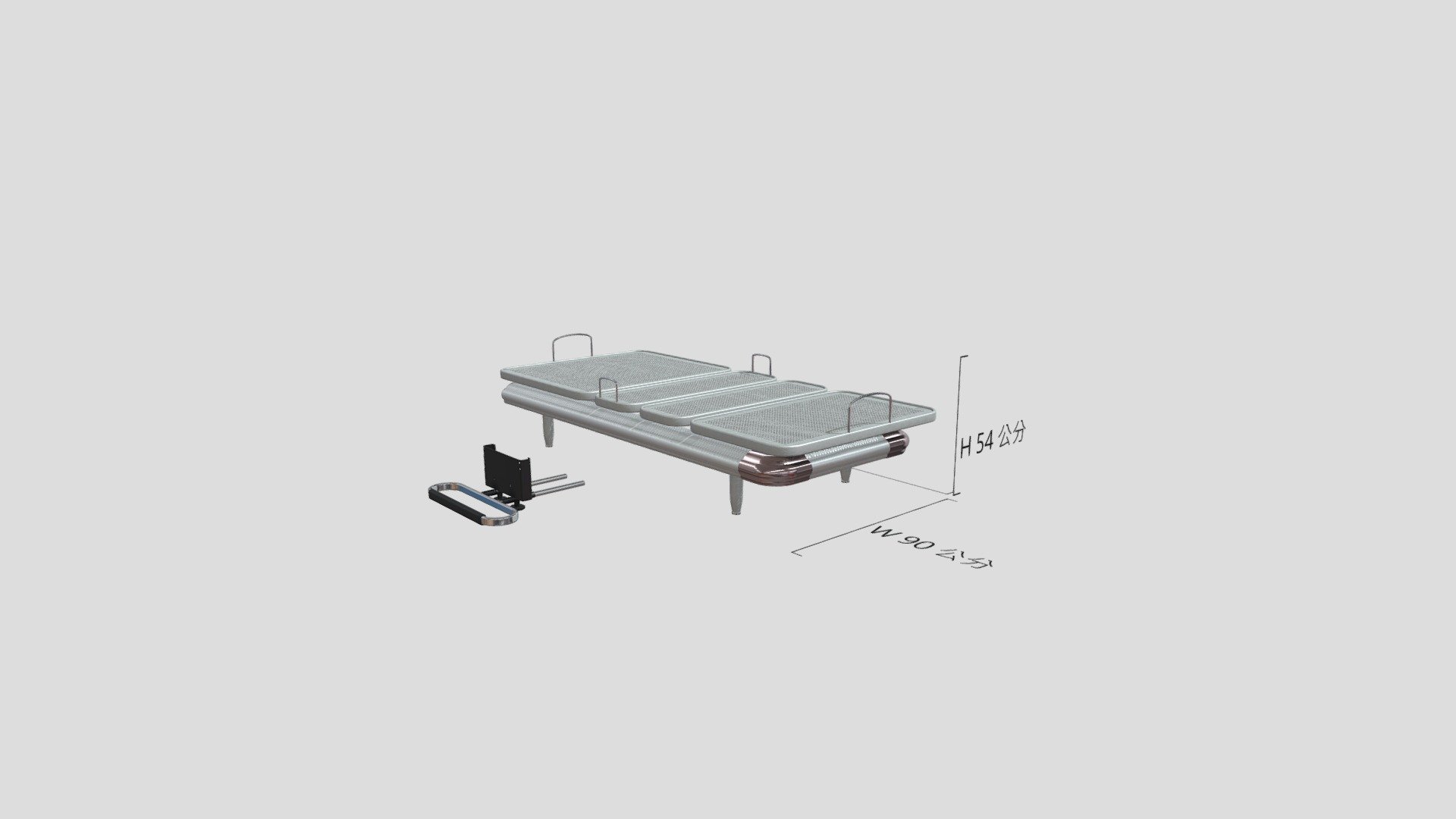 Go Home&Sleep - A1 - 附扶手 - 科技銀 - 3D model by Go Home&Sleep (@yowoa ...