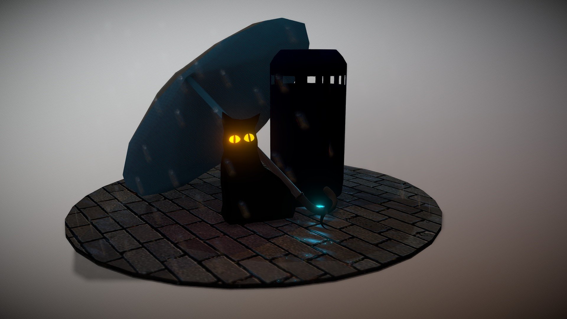 Stray Cat, Rainy Boi - 3D model by Felipe Eller (@Pazzarote) [088d00a ...