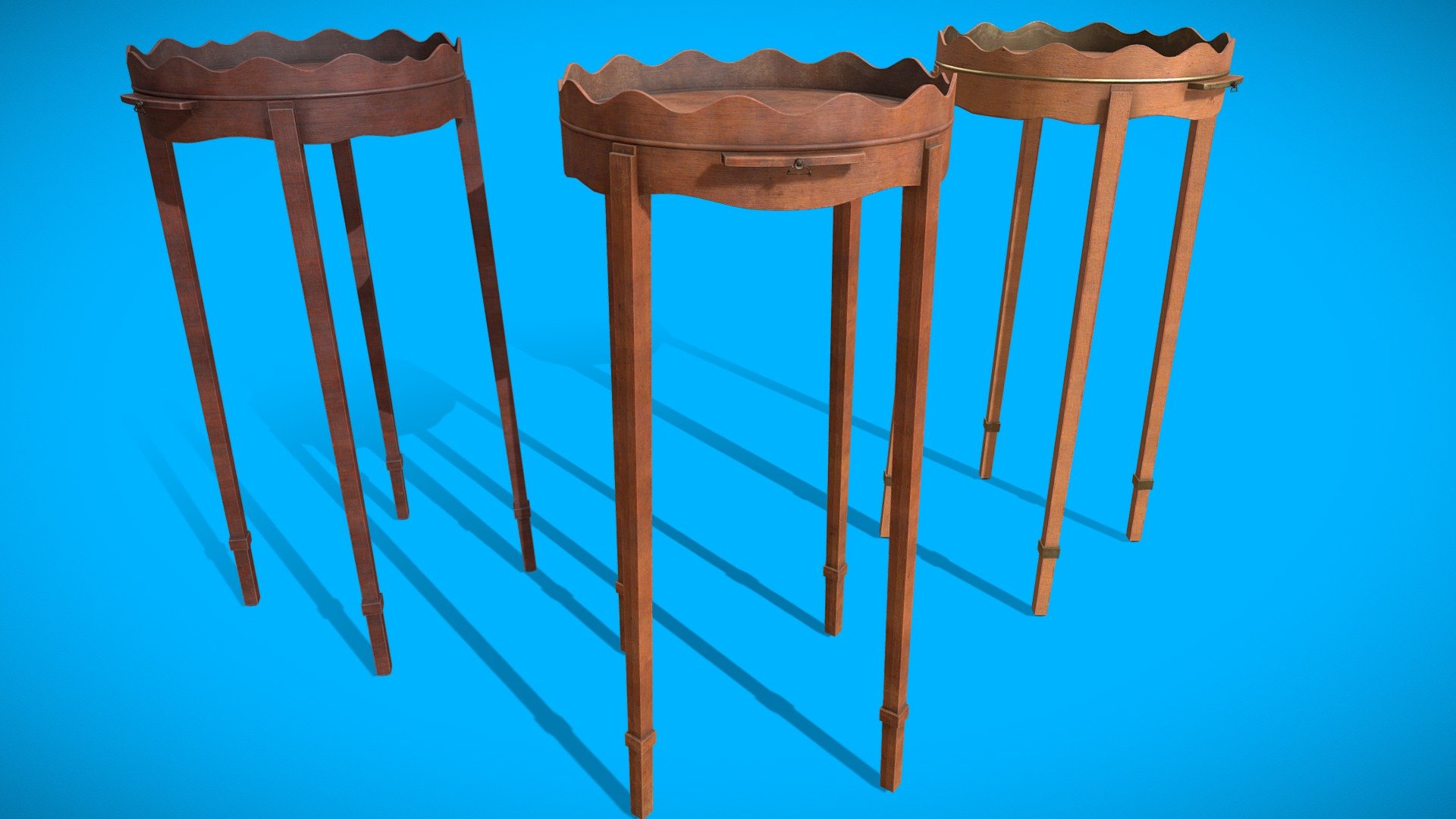1700s Federal Style Tray Tables - 3D model by Mad_Lobster_Workshop ...