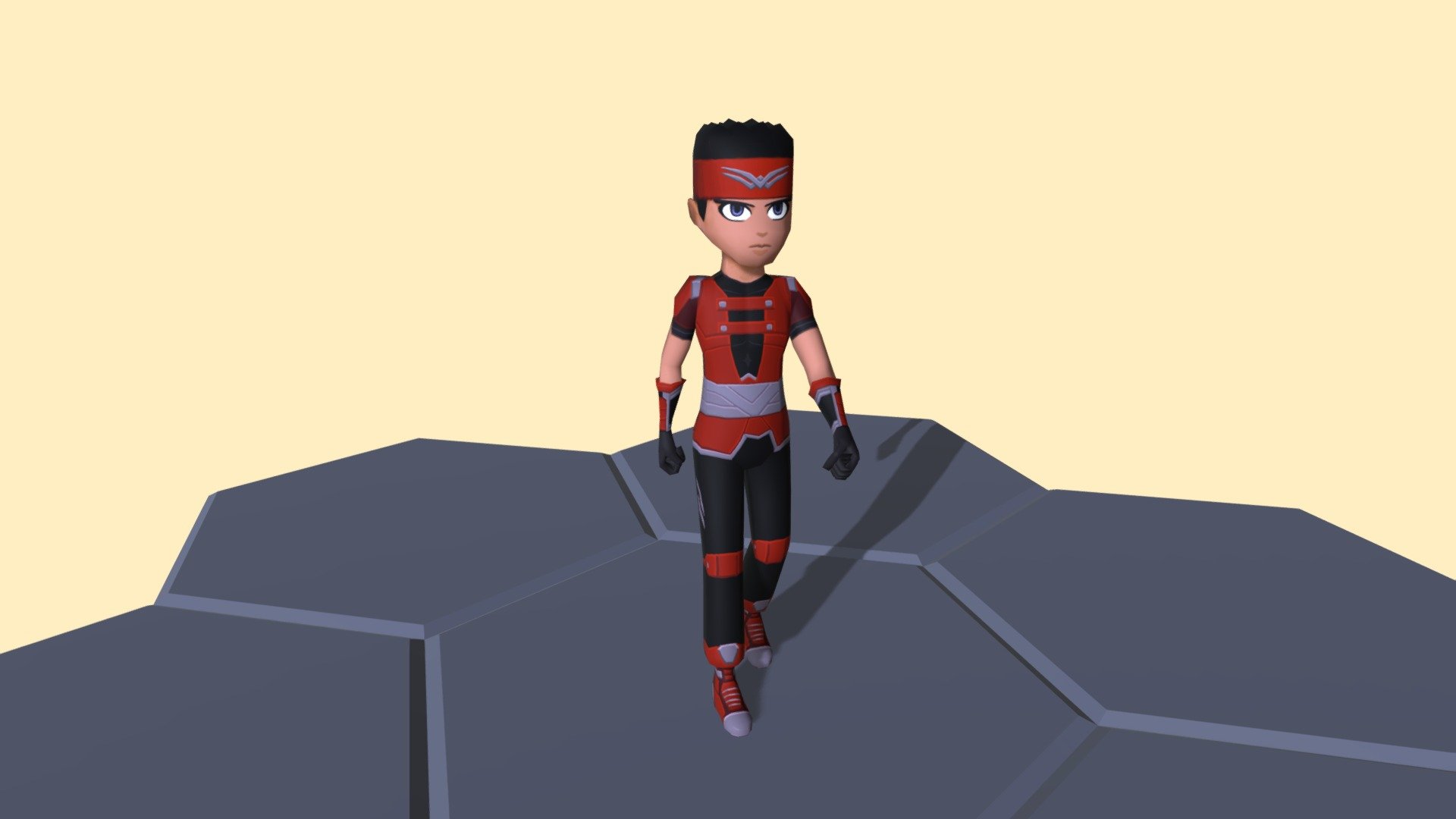Red Band Fighter - Buy Royalty Free 3D model by I.V.S. Art (@ivsart ...