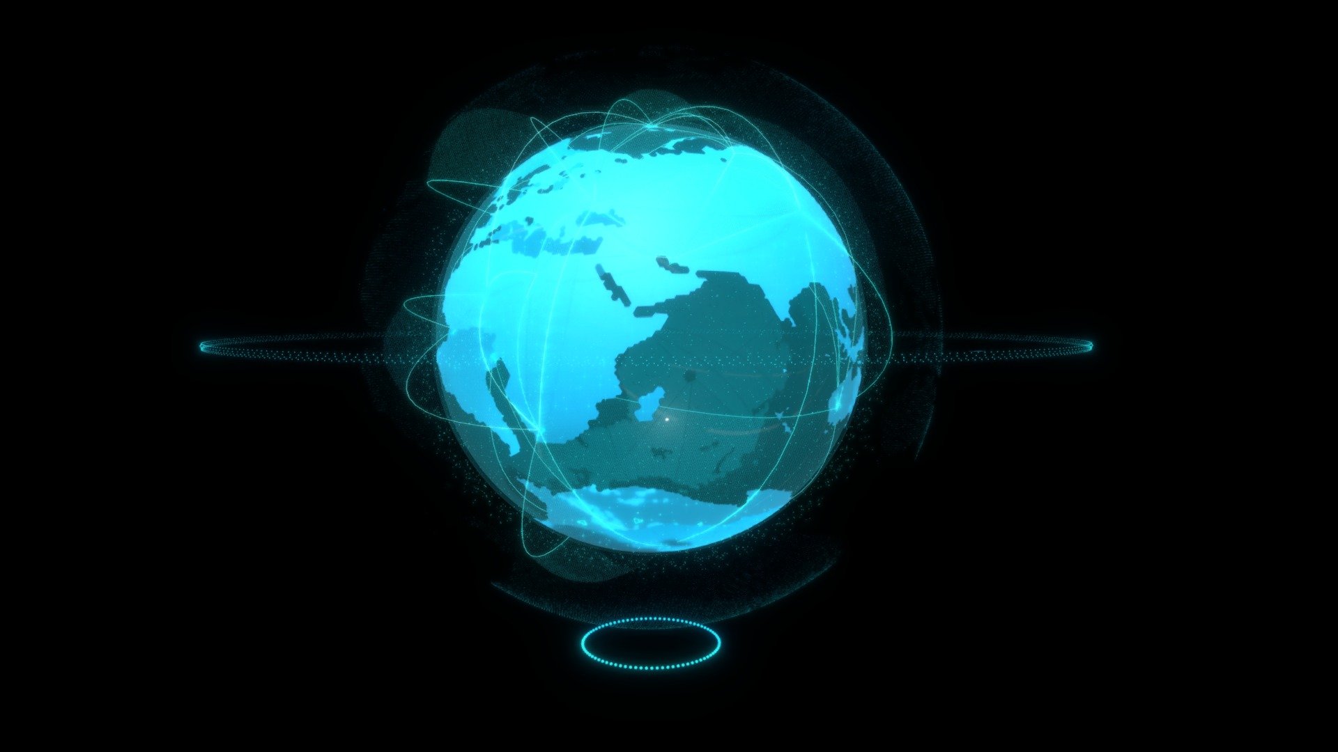 Holographic projection of the Earth - Buy Royalty Free 3D model by ...