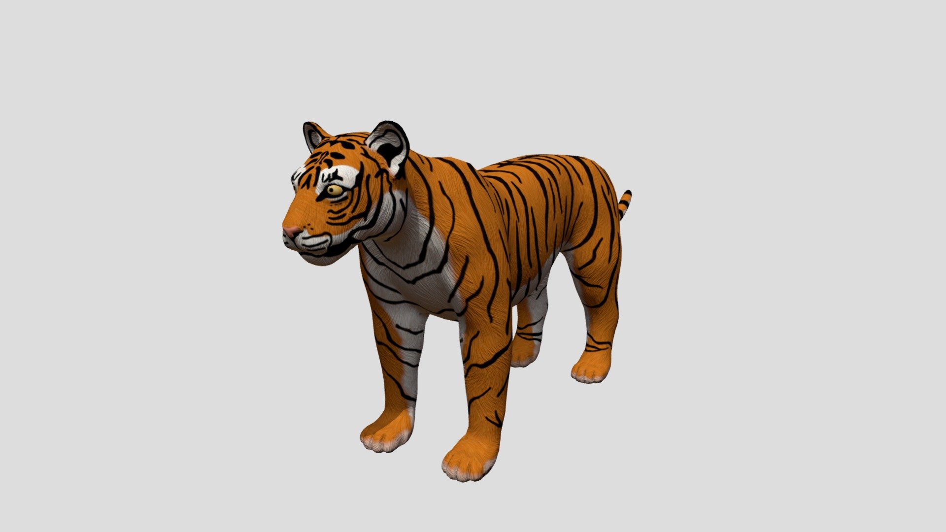 Low Poly Tiger - 3D model by Roy Fredriksz (@RoyFredriksz) [088ea75 ...