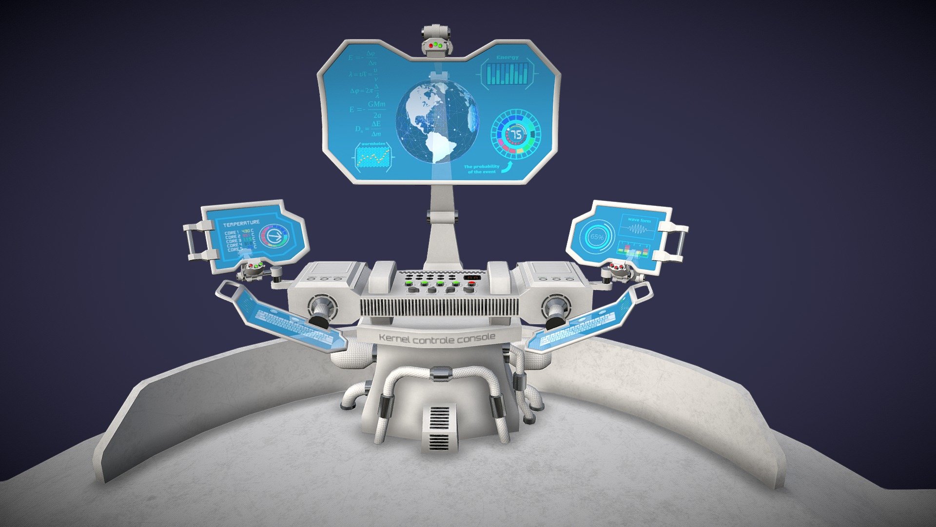 Sci-fi Console - 3D model by Karabas Studio (@Alexei777) [088f2b9 ...