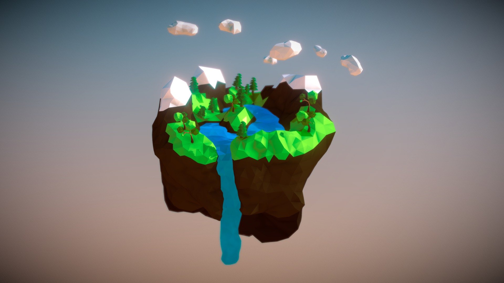 Low Poly Island - 3D model by nicorubbert [0894493] - Sketchfab