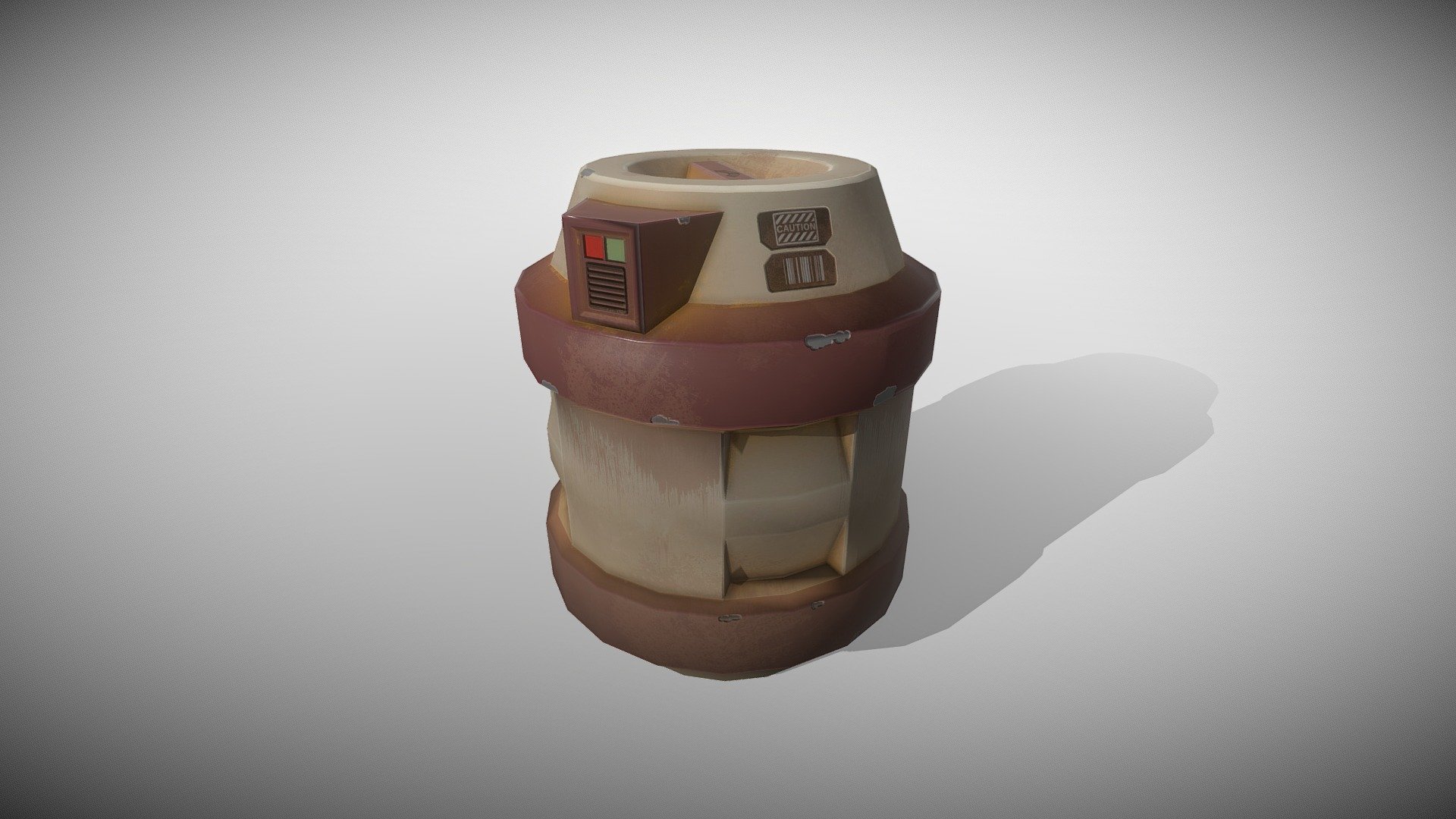 Stylized Sci-Fi Barrel - 3D model by Durrann [0895353] - Sketchfab