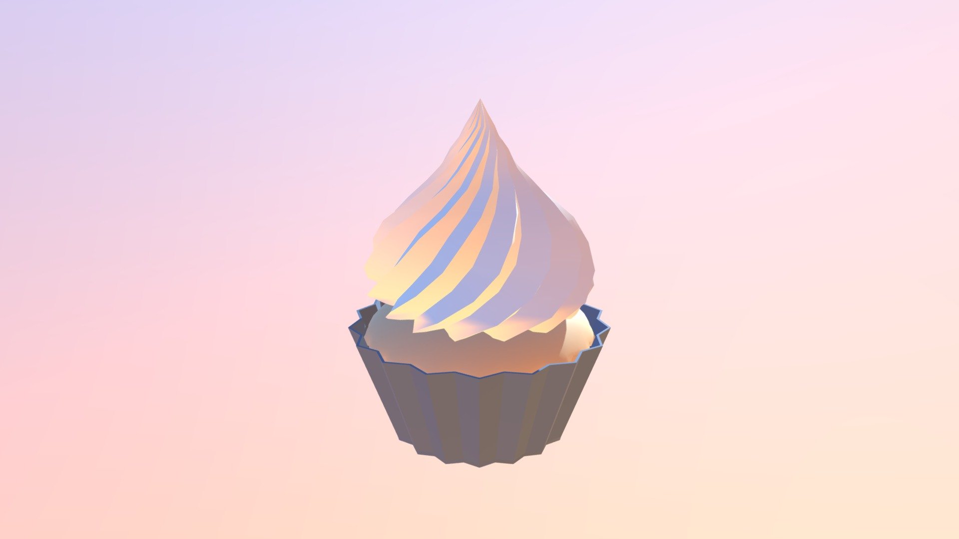 cupcake - 3D model by Kristiane_skog [089b8b7] - Sketchfab