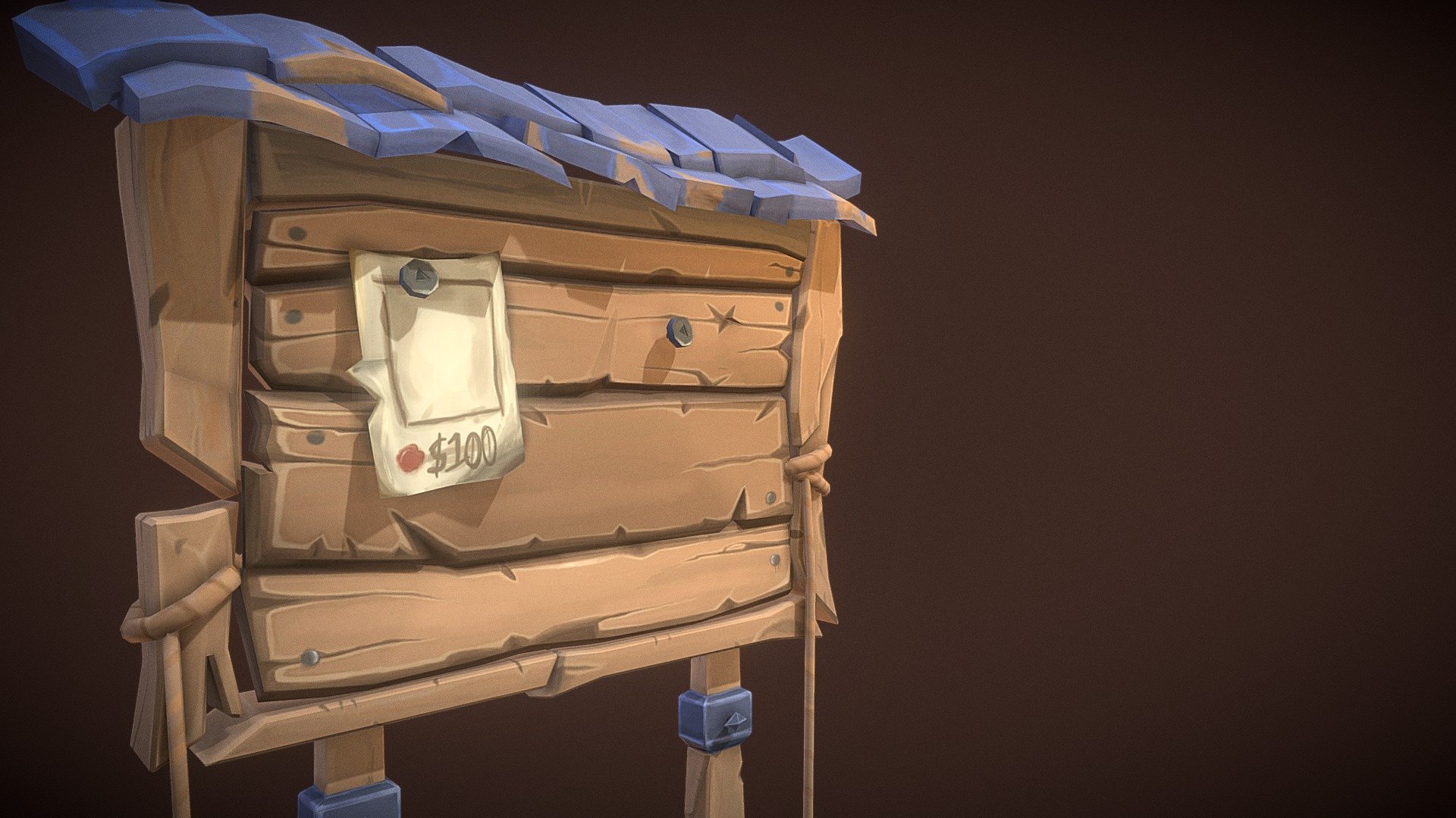 Stylized bounty board - 3D model by HYUJI (@ji705057) [089cdb8] - Sketchfab
