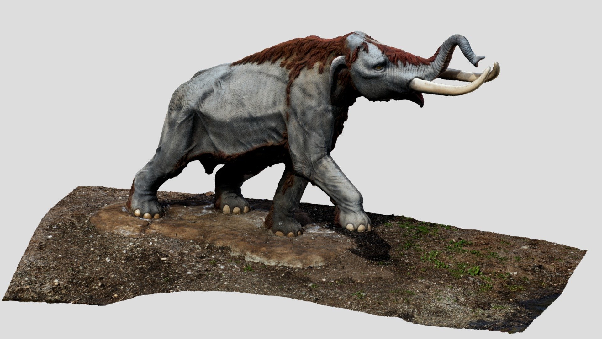 La Brea Tar Pits mastodon sculpture - Download Free 3D model by Natural ...