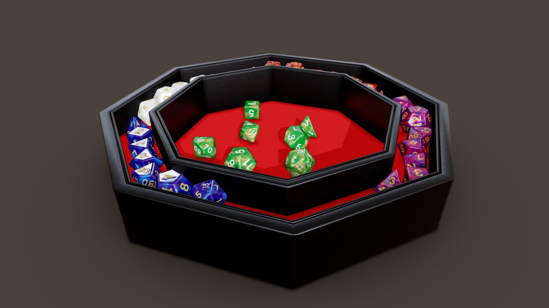 Dice Tray with Dice - 3D model by Mark Haldane (@mhaldane) [08a342c ...