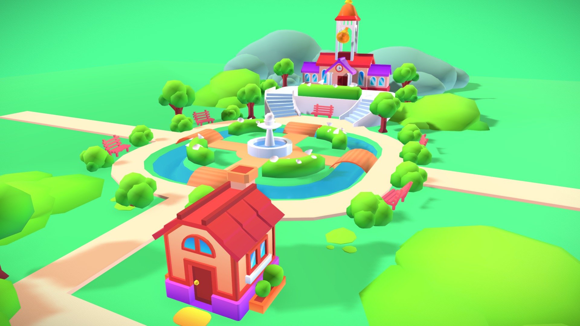 Cartoon Town - 3D model by AlisaIlyina (@aliceilyina1511) [08a6afc ...