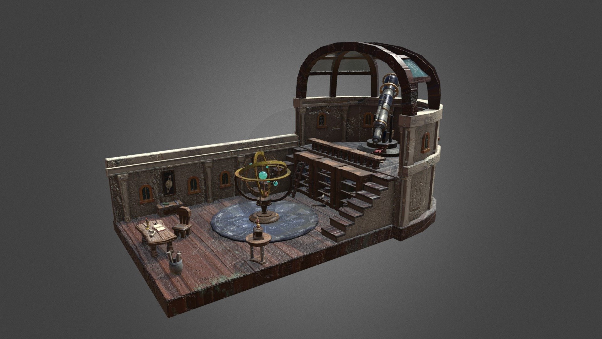Vintage Observatory - 3D model by Victoria Albarracin ...