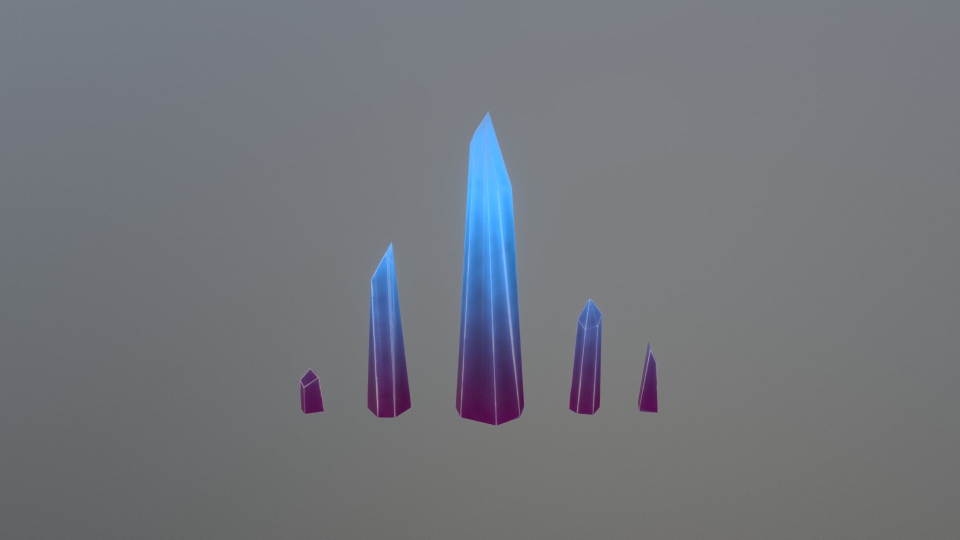 Crystals Low Poly - 3D model by Trikery [08aa360] - Sketchfab