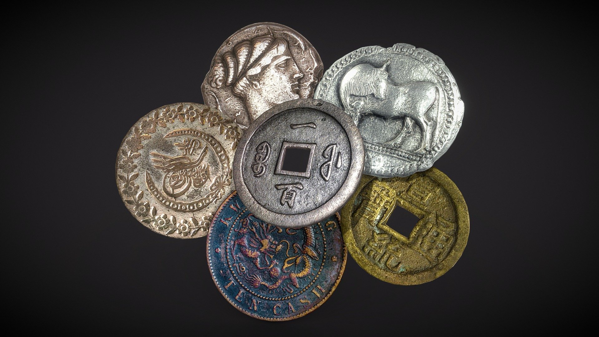 Old Coins Variety Set - Download Free 3D model by Lou! (@heartsinge ...
