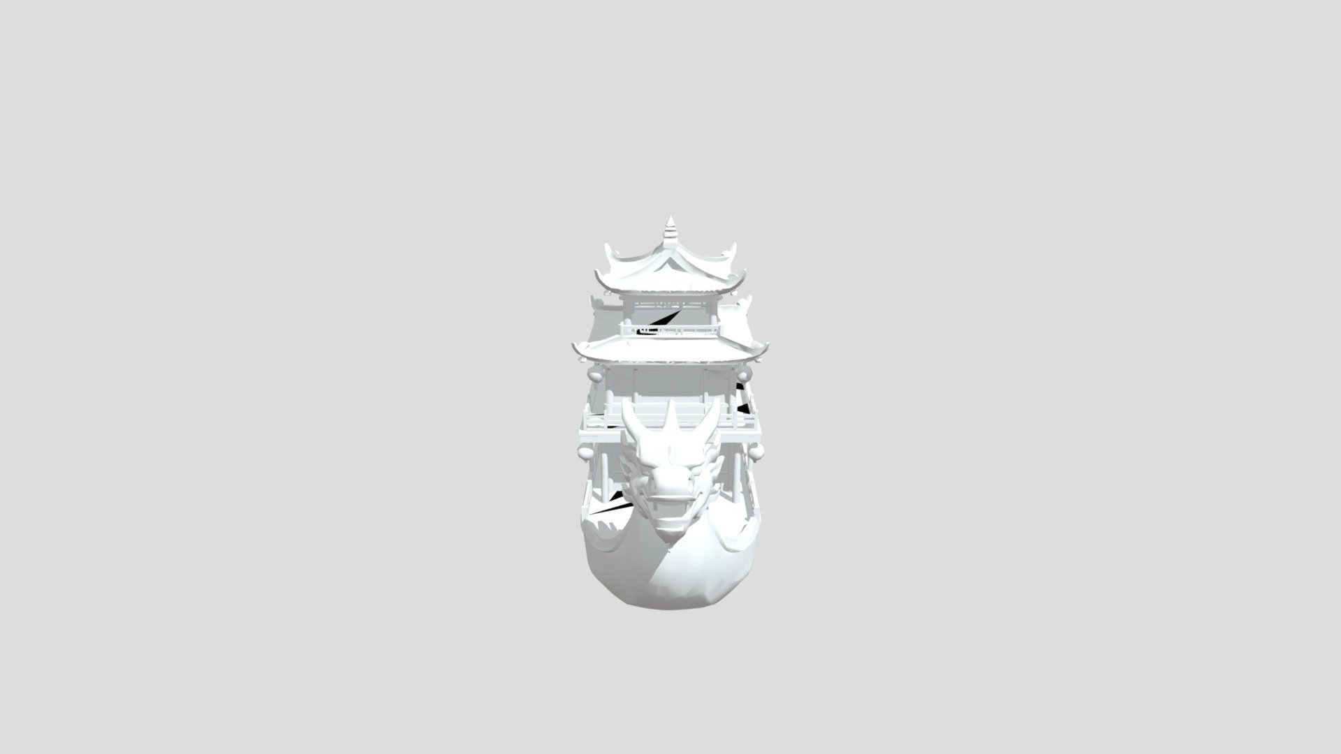 Traditional Chinese dragon boat model - 3D model by shuobi [08b5436 ...