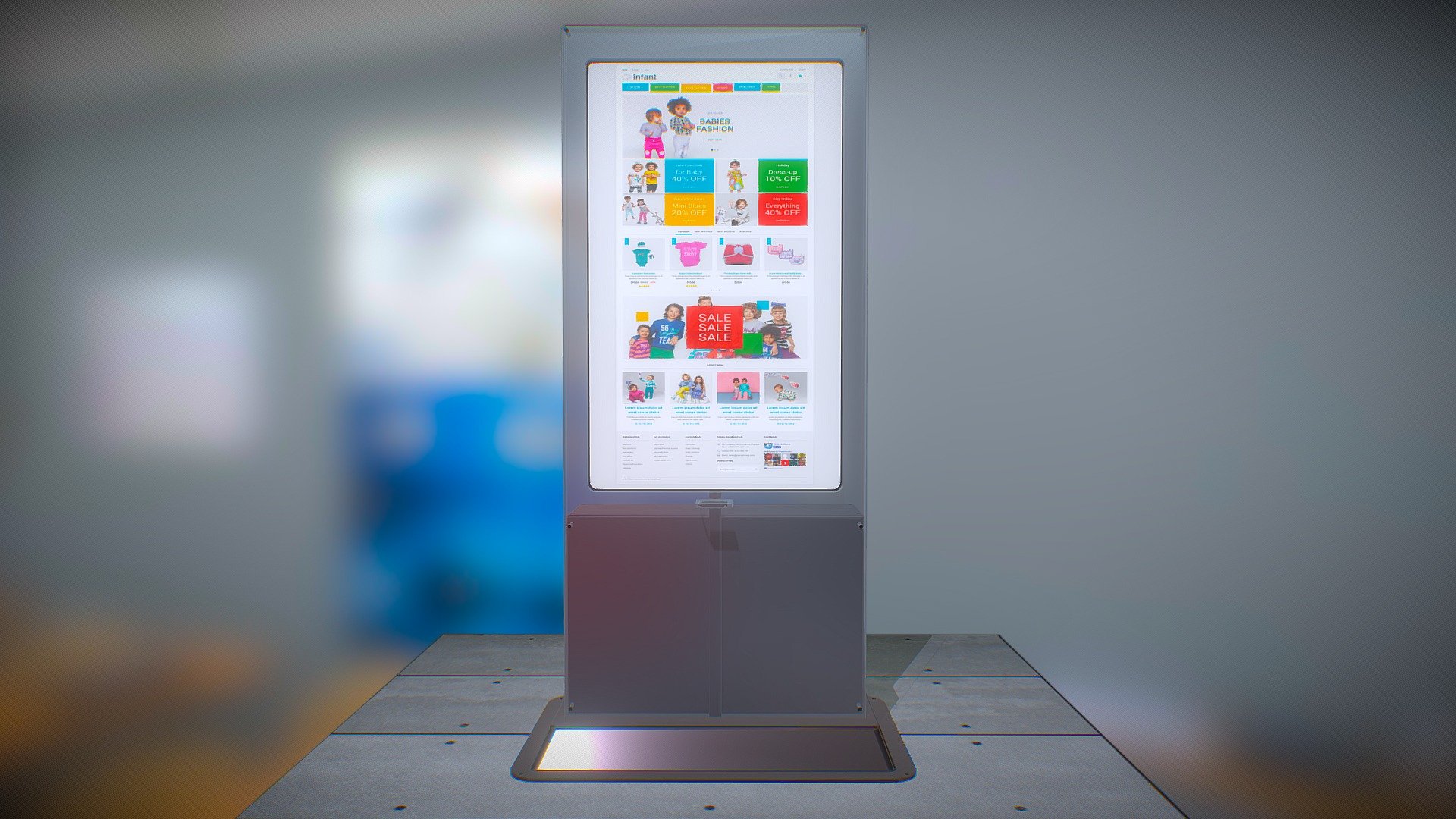 Touch Screen Stand - Buy Royalty Free 3D model by rpinto3d [08b5d83 ...