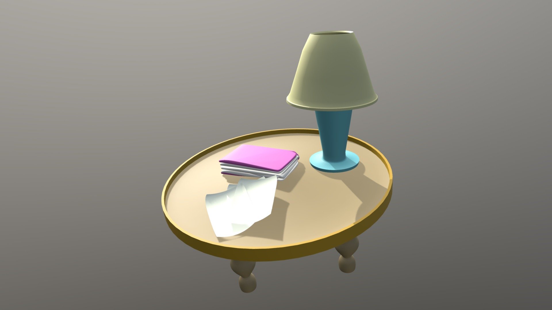 Table and Lamp - 3D model by maddieenglish [08b98e1] - Sketchfab