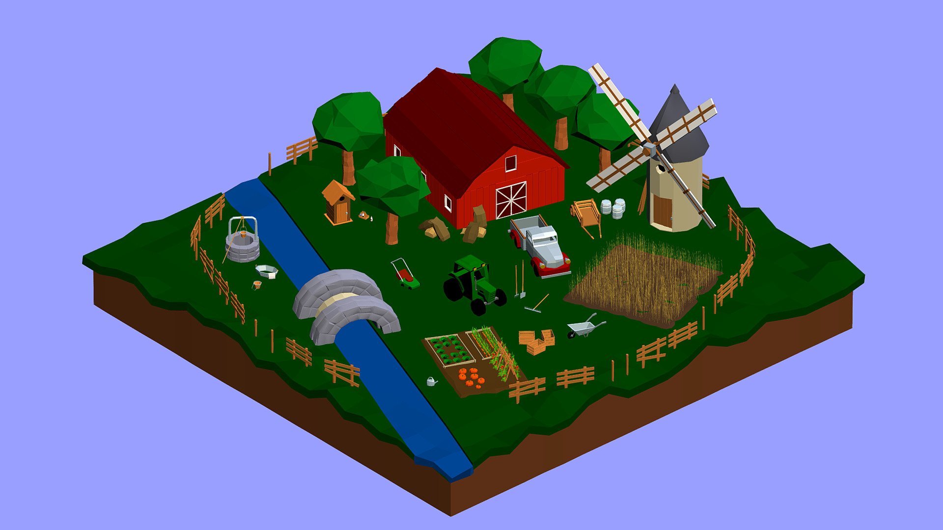 Low Poly Farm Complete Set - Buy Royalty Free 3D model by gabstock ...