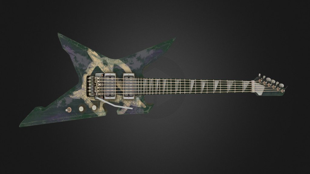 Post-apocalypse guitar - Download Free 3D model by mark2580 [08bda8d ...