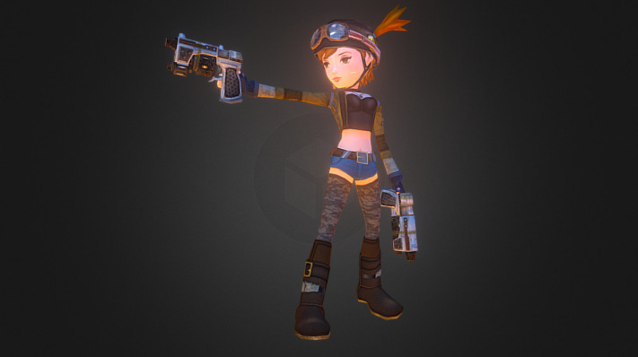 Punk Girl - 3D model by dogmar666 [08be694] - Sketchfab