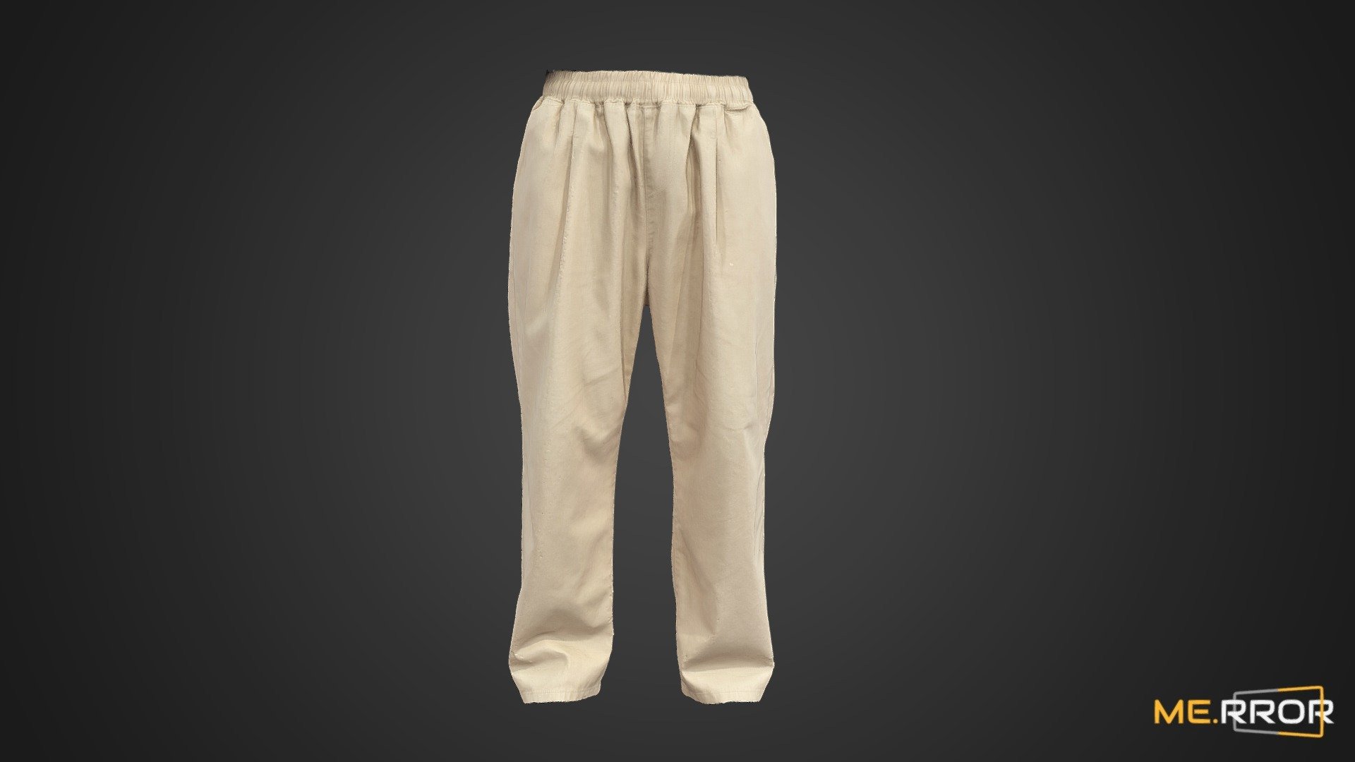 Beige Elastic Wide Pants - Buy Royalty Free 3D model by ME.RROR Studio ...